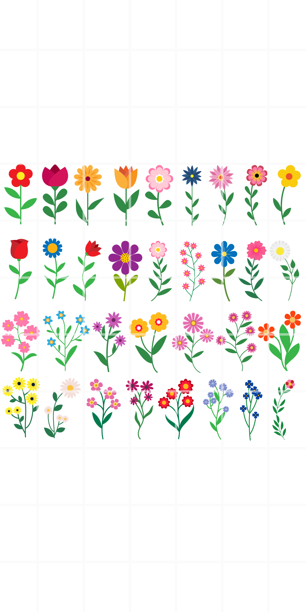 Spring flower SVG, png, cut file, clipart, cutting set.