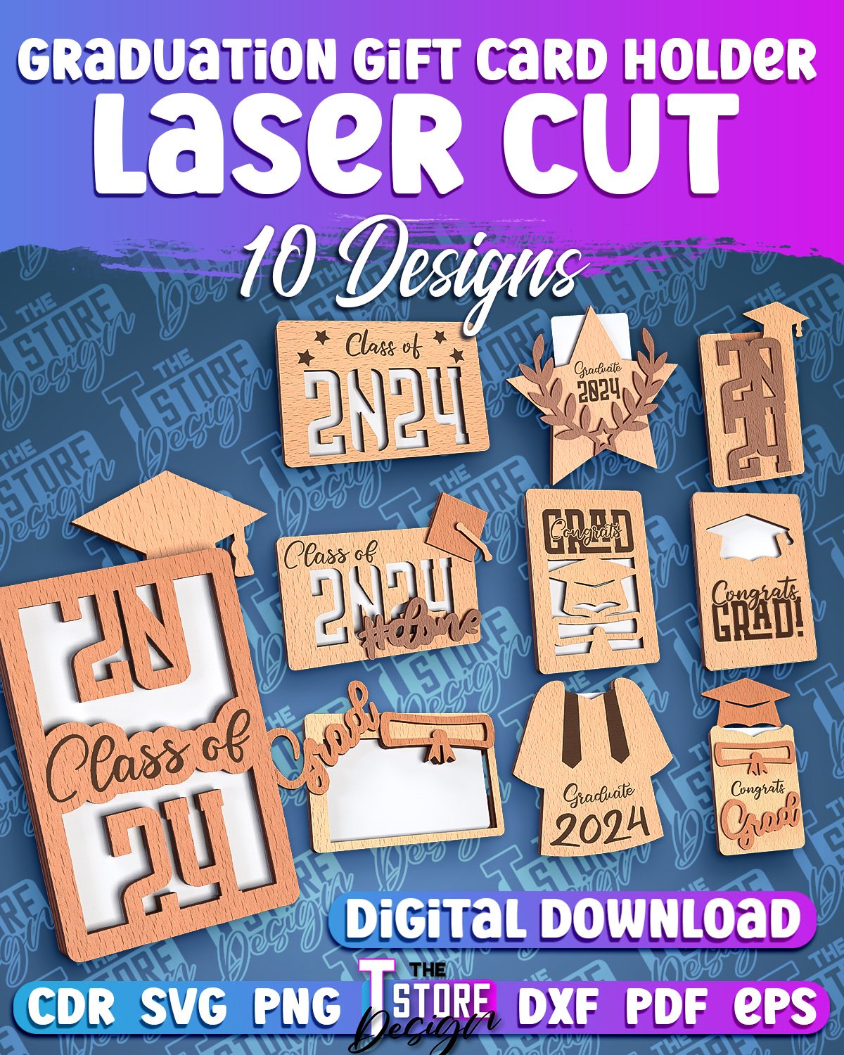 Graduation Gift Card Holder Laser Cut|Gift Card Money Holder