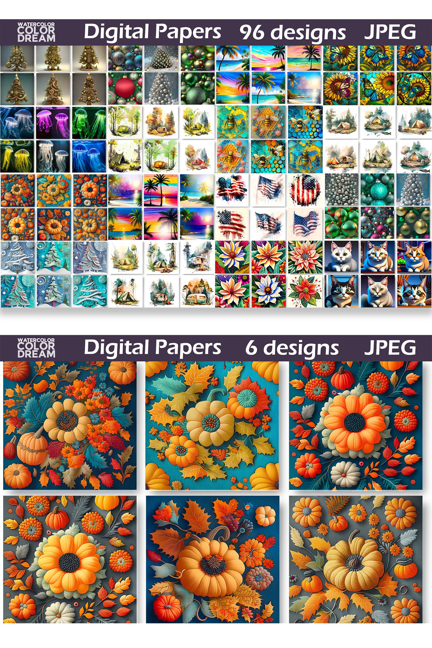 Digital Papers Bundle | Background Bundle