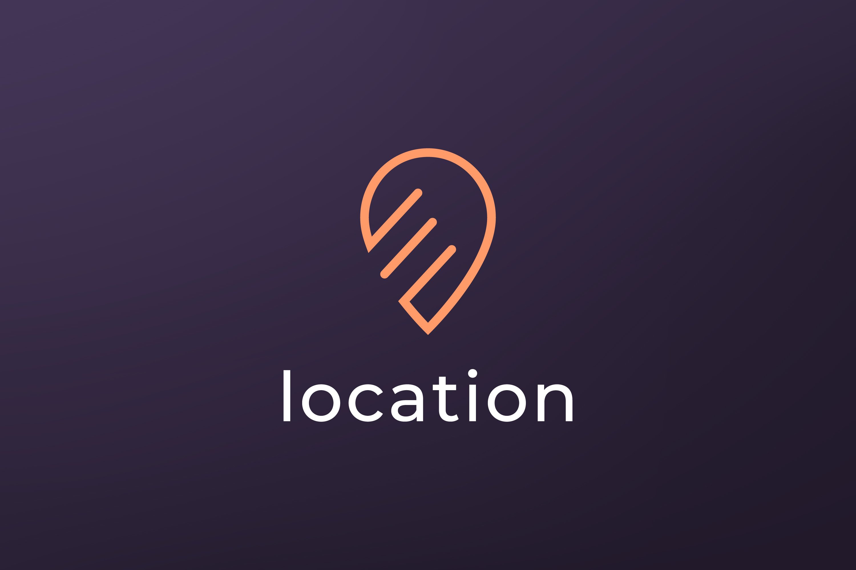 abstract position destination location logo