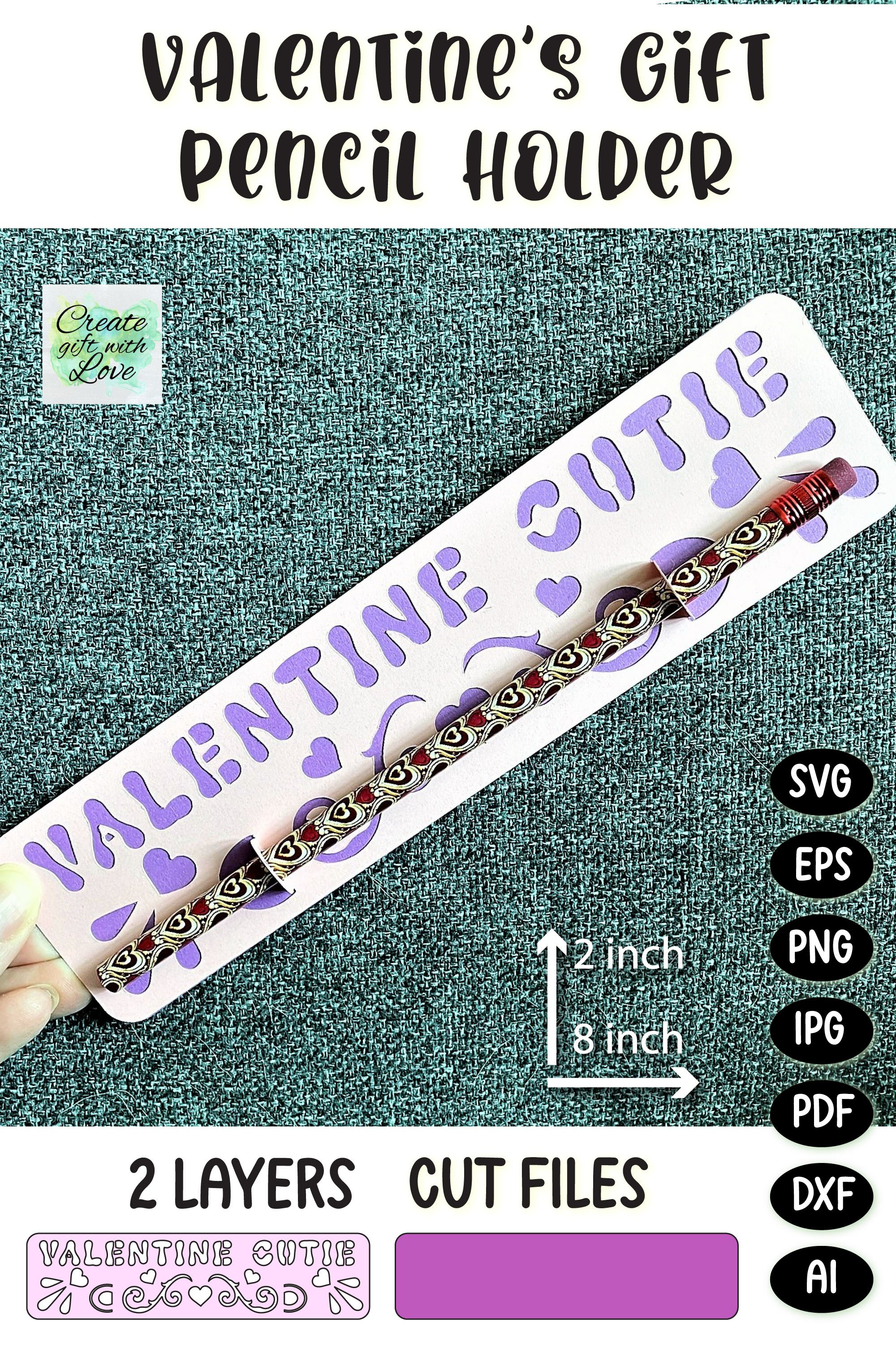 Pencil Holder | Valentine Gift | Classroom Exchange Cards