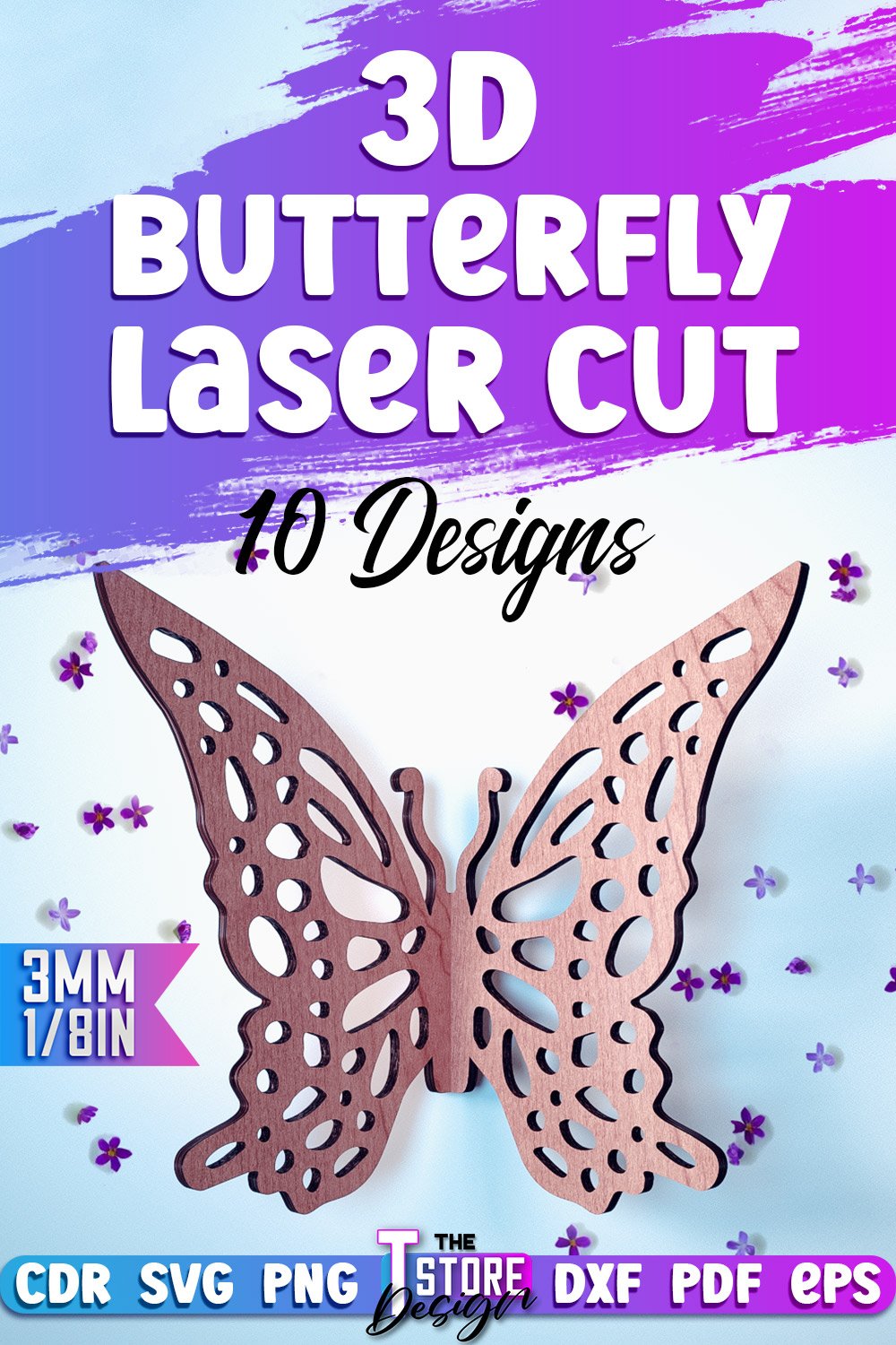 3D Butterfly Laser Cut SVG | Butterfly Laser Cut (2676866)