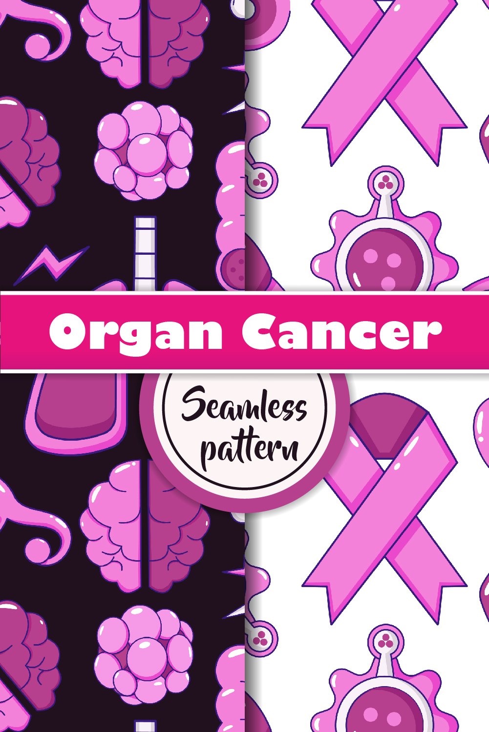 Organ cancer seamless pattern