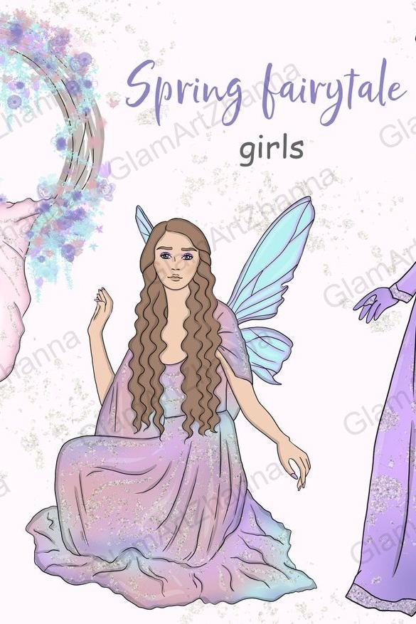 Spring Fairytale GIRLS Princess Magical Cute Stickers - PNG