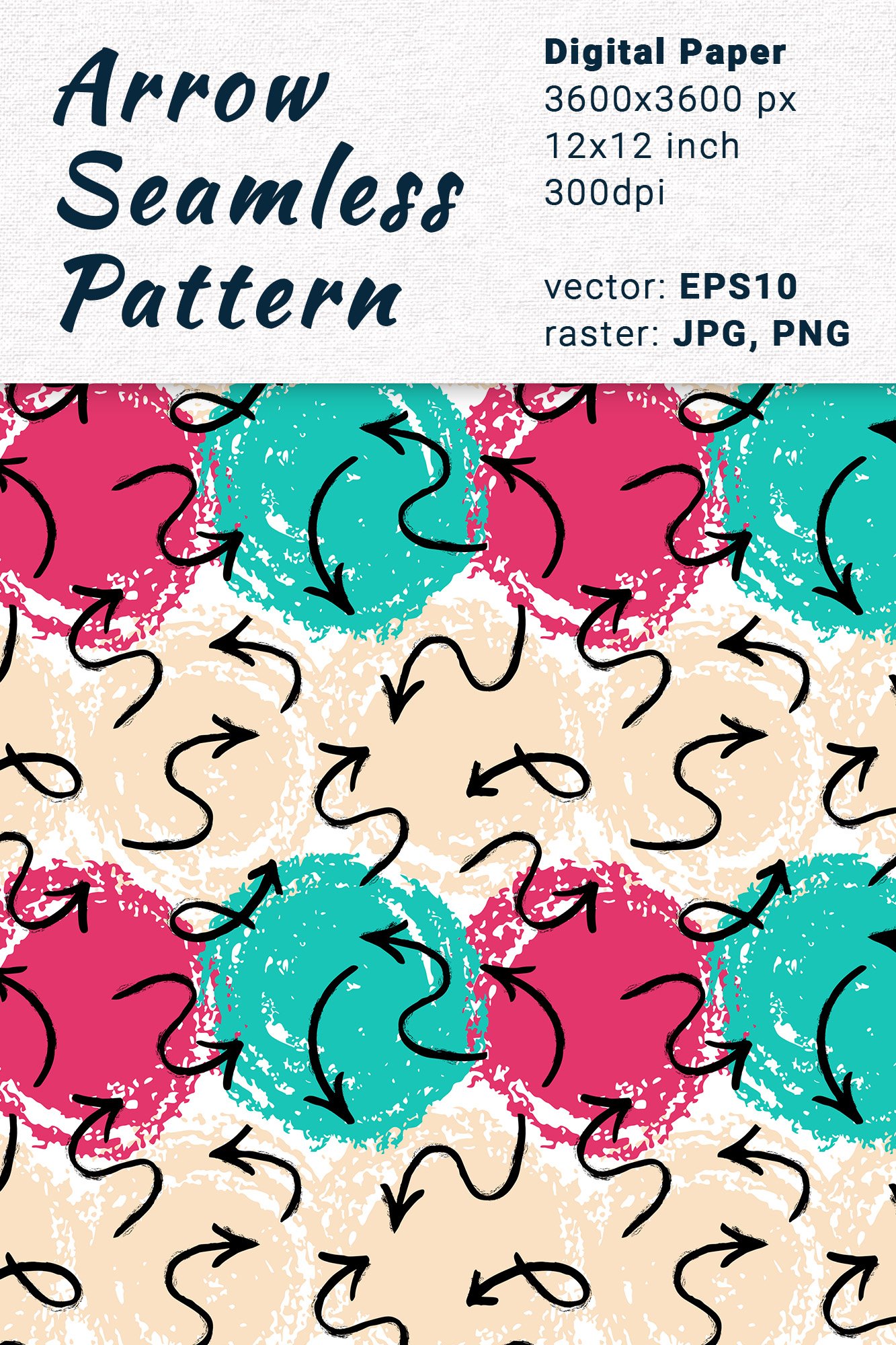 Arrows Digital Paper, Hand Drawn Arrow Seamless (787321)