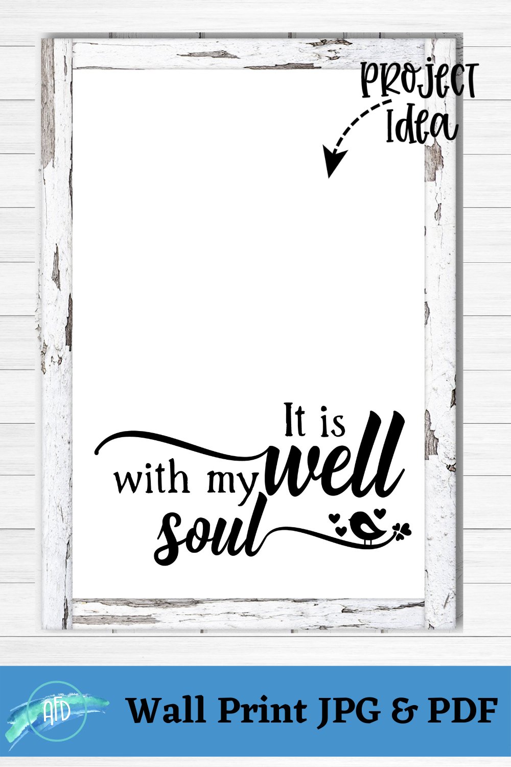It is well with my soul wall print, Christian faith decor
