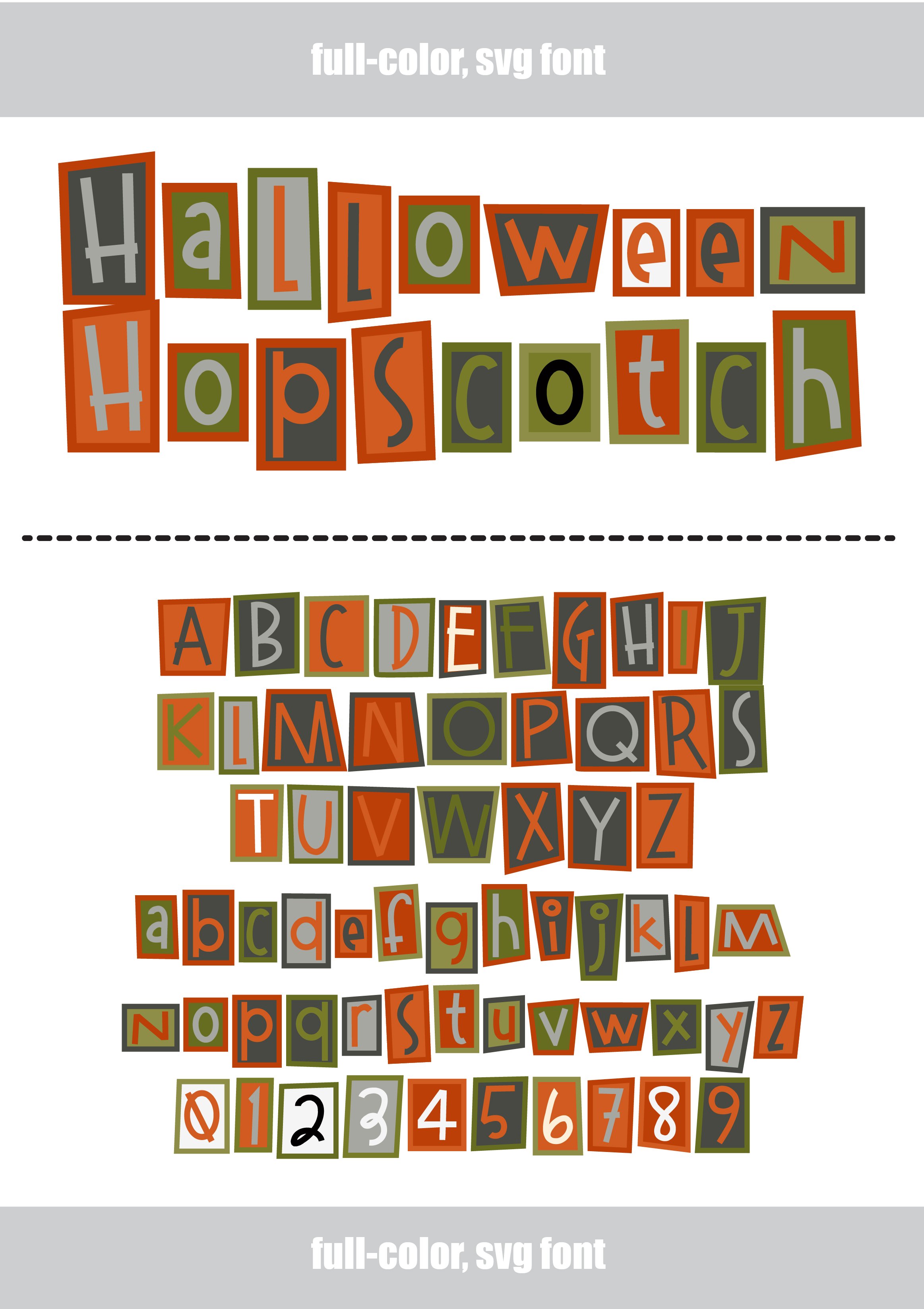 Full Color SVG Font great for Halloween