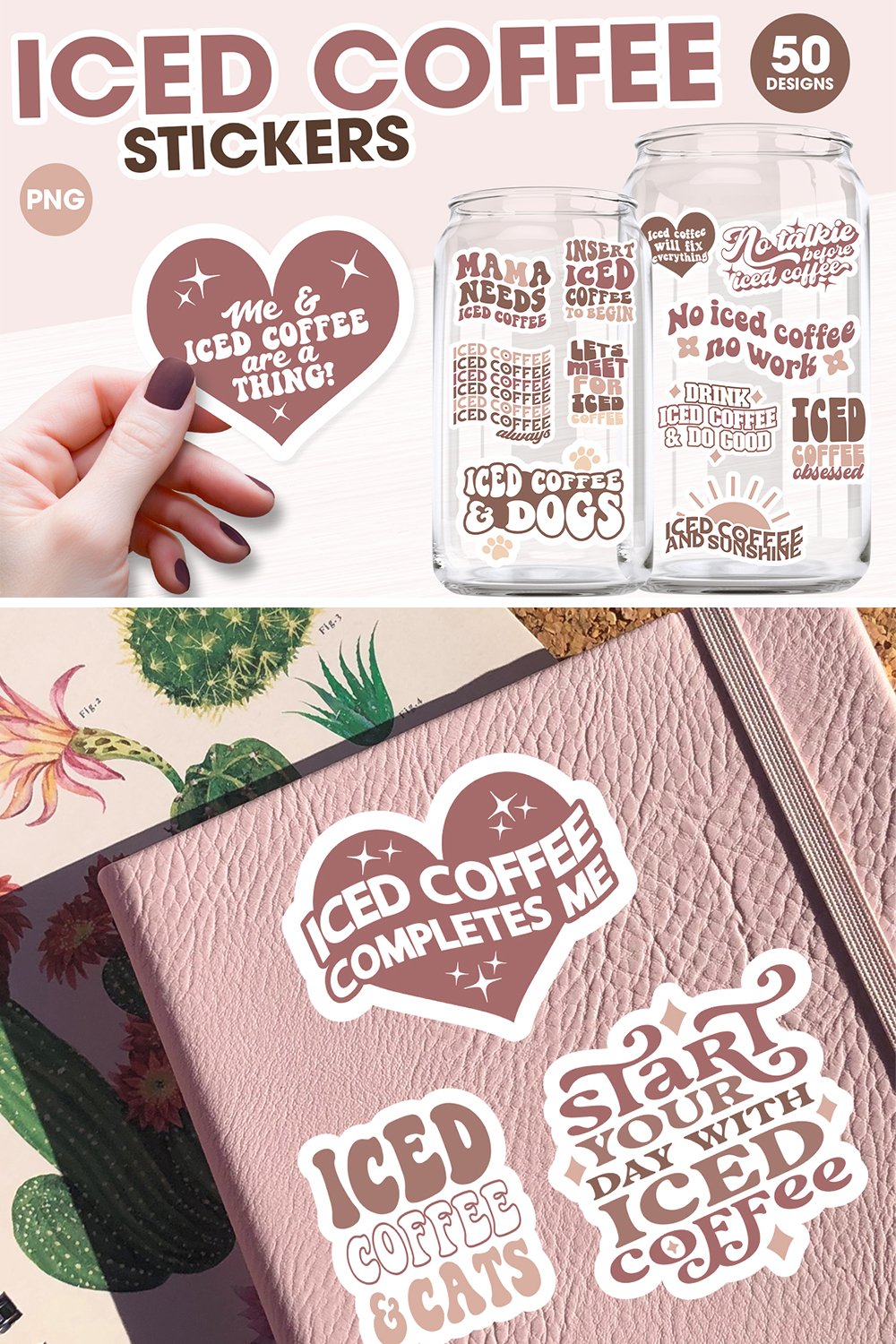 Iced coffee stickers | Coffee stickers