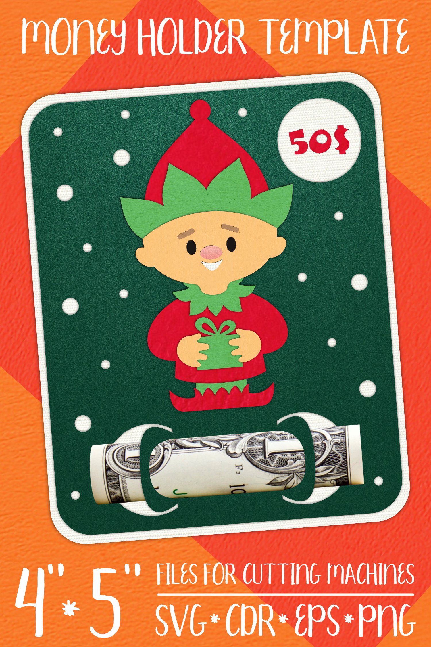 Christmas Elf Card | Money Holder Template