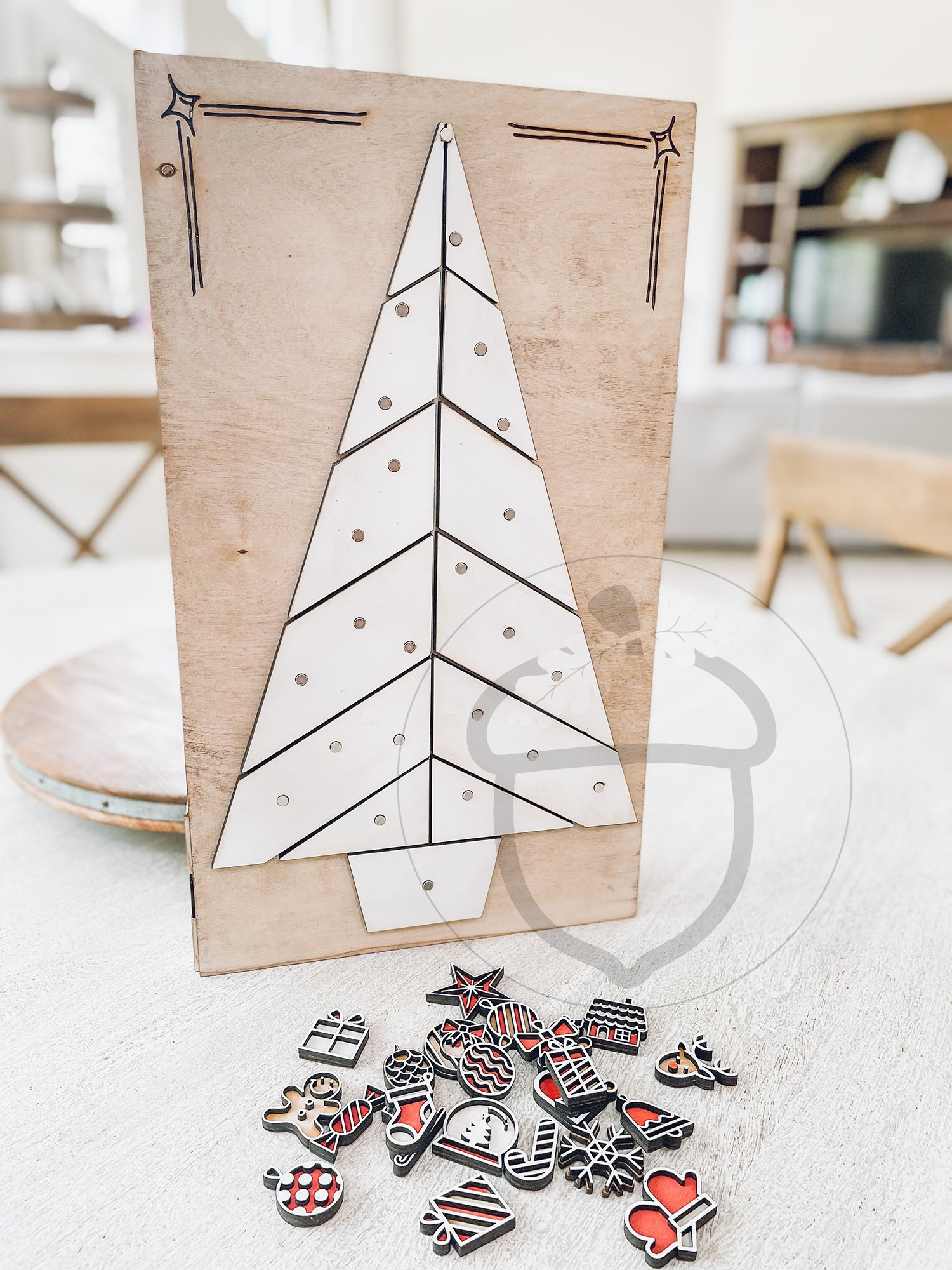 Magnetic Advent Christmas Tree