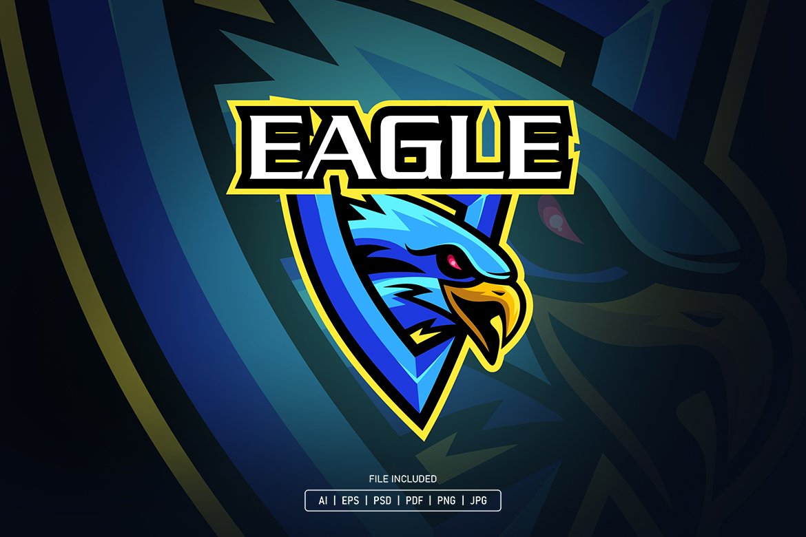 blue eagle mascot logo