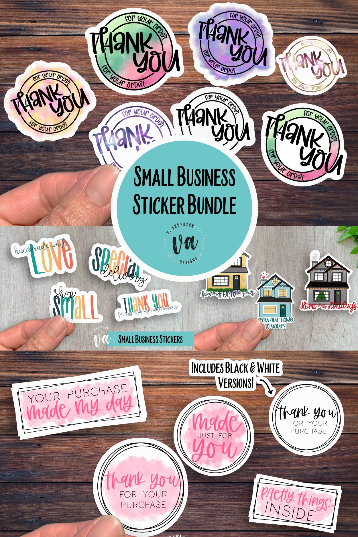 Best Sellers Small Business Packaging Stickers Bundle PNGs
