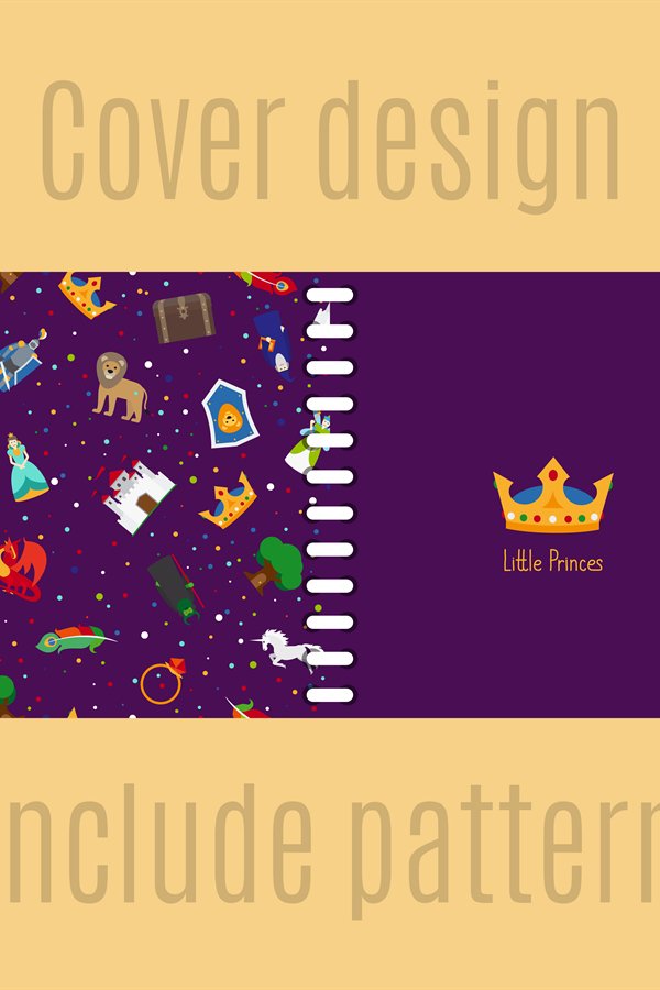 Cover design with princess pattern