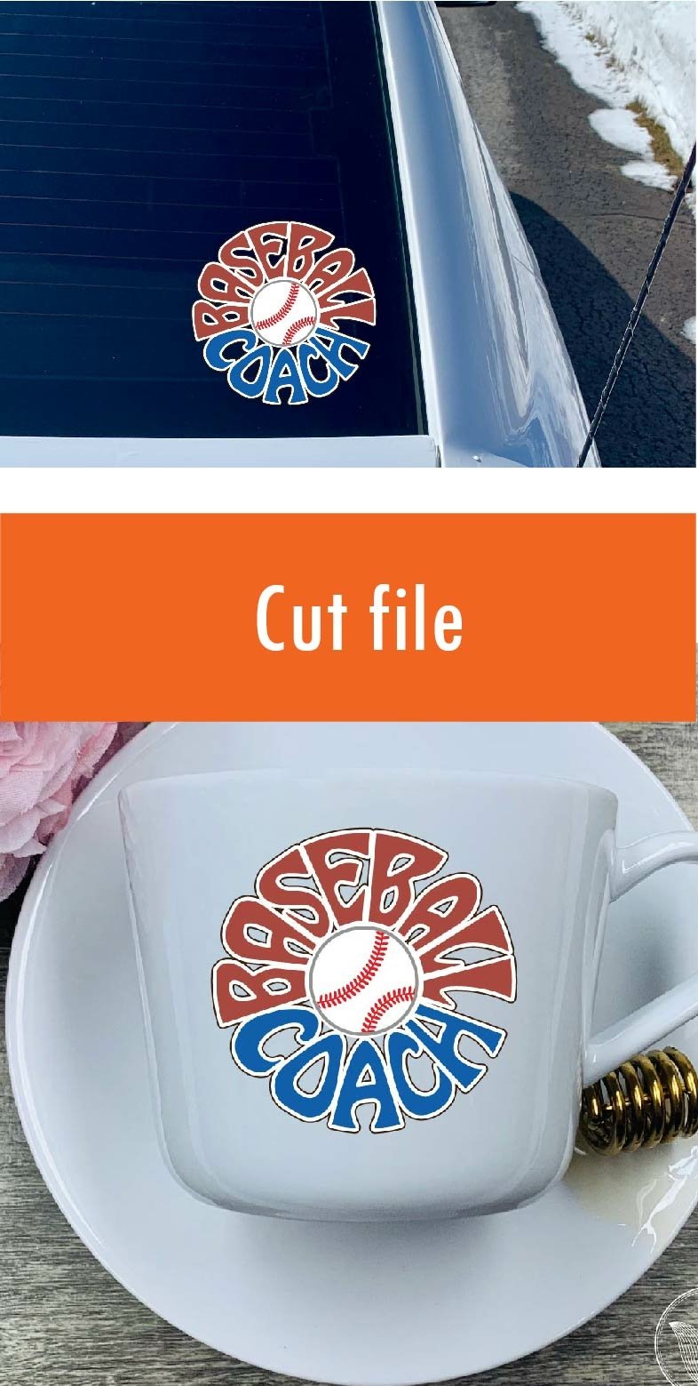 Baseball coach SVG cut file Typography design
