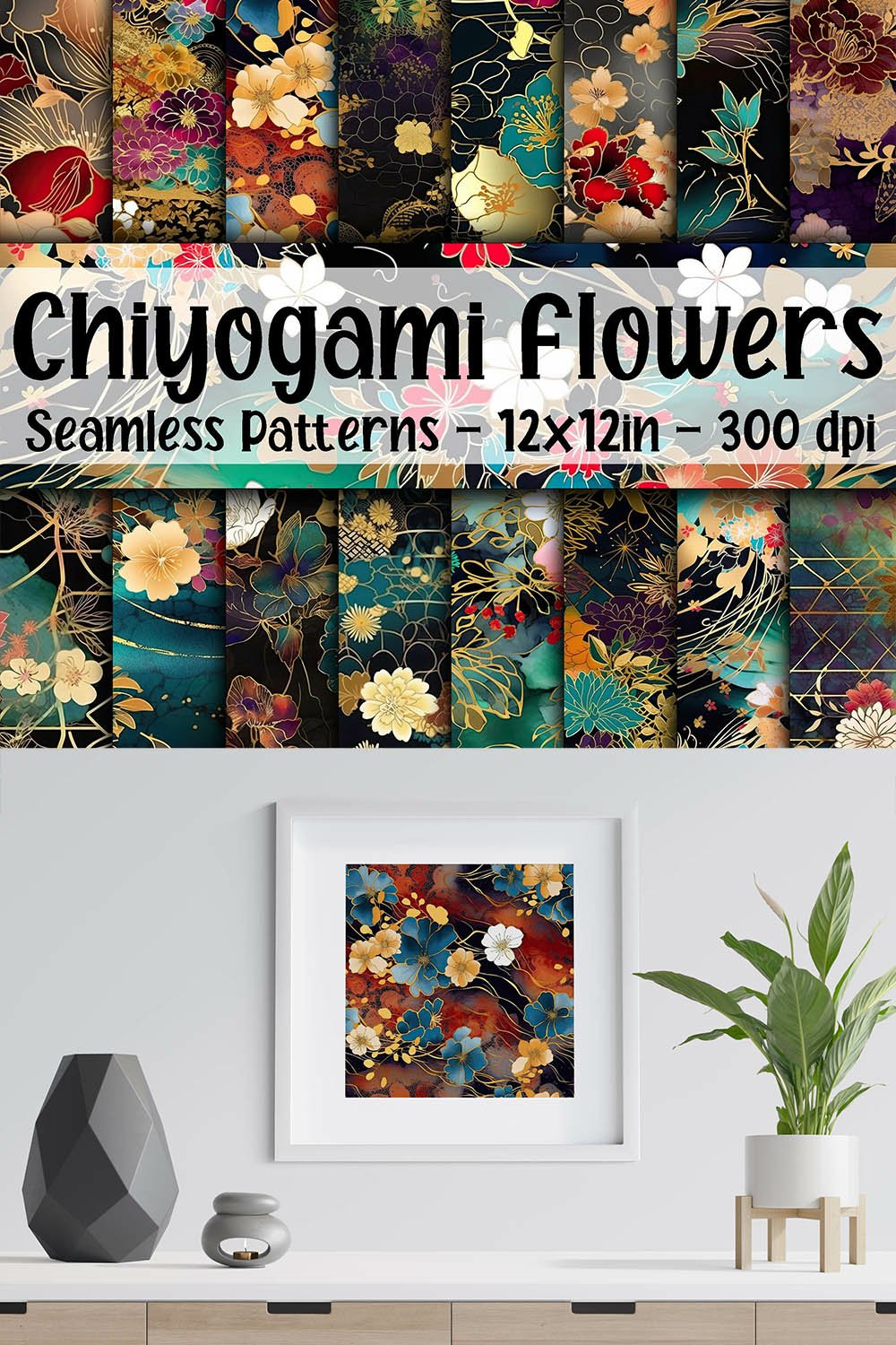 Seamless Cherry Blossoms Digital Paper