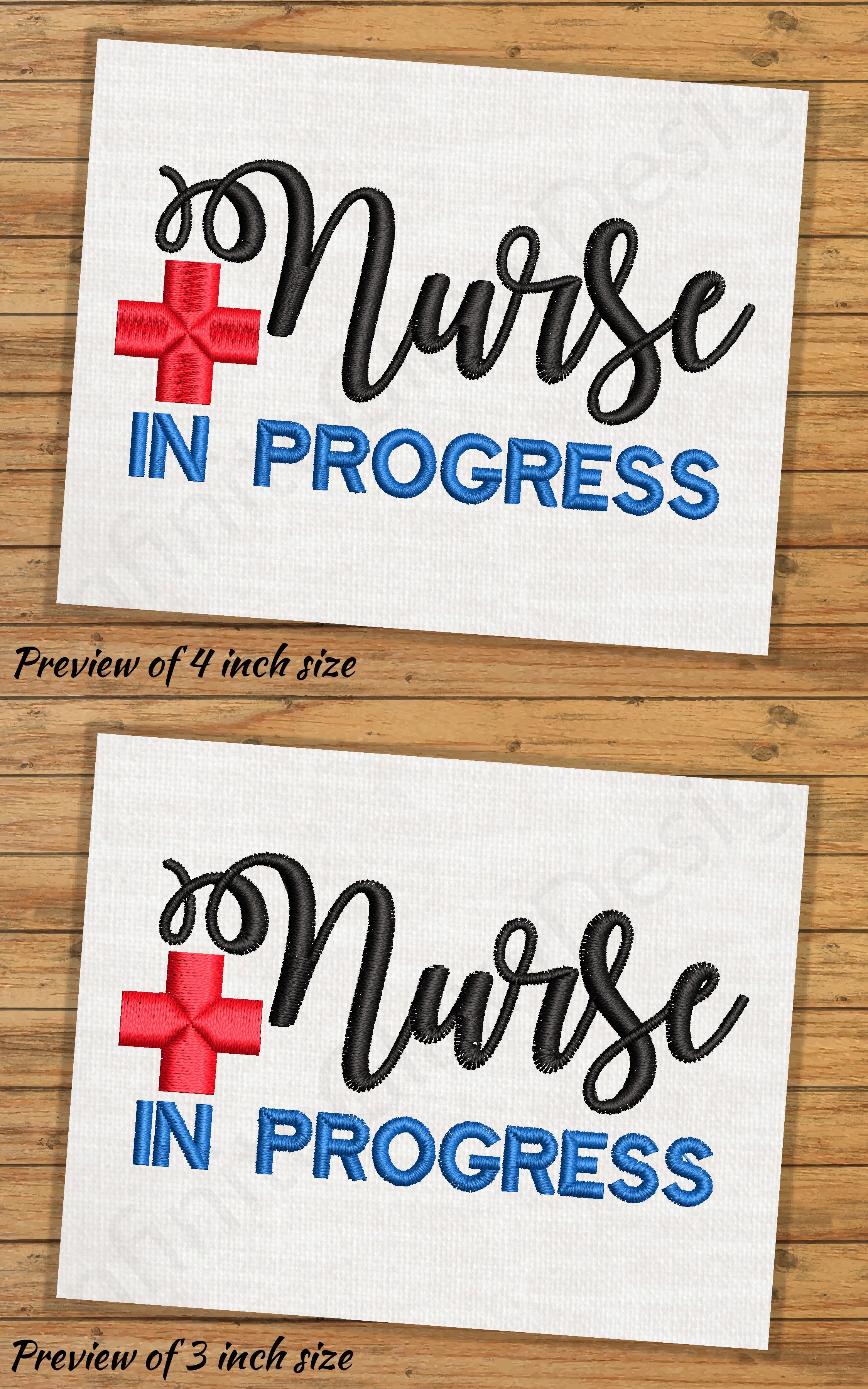 Nurse In Progress - Embroidery Design files