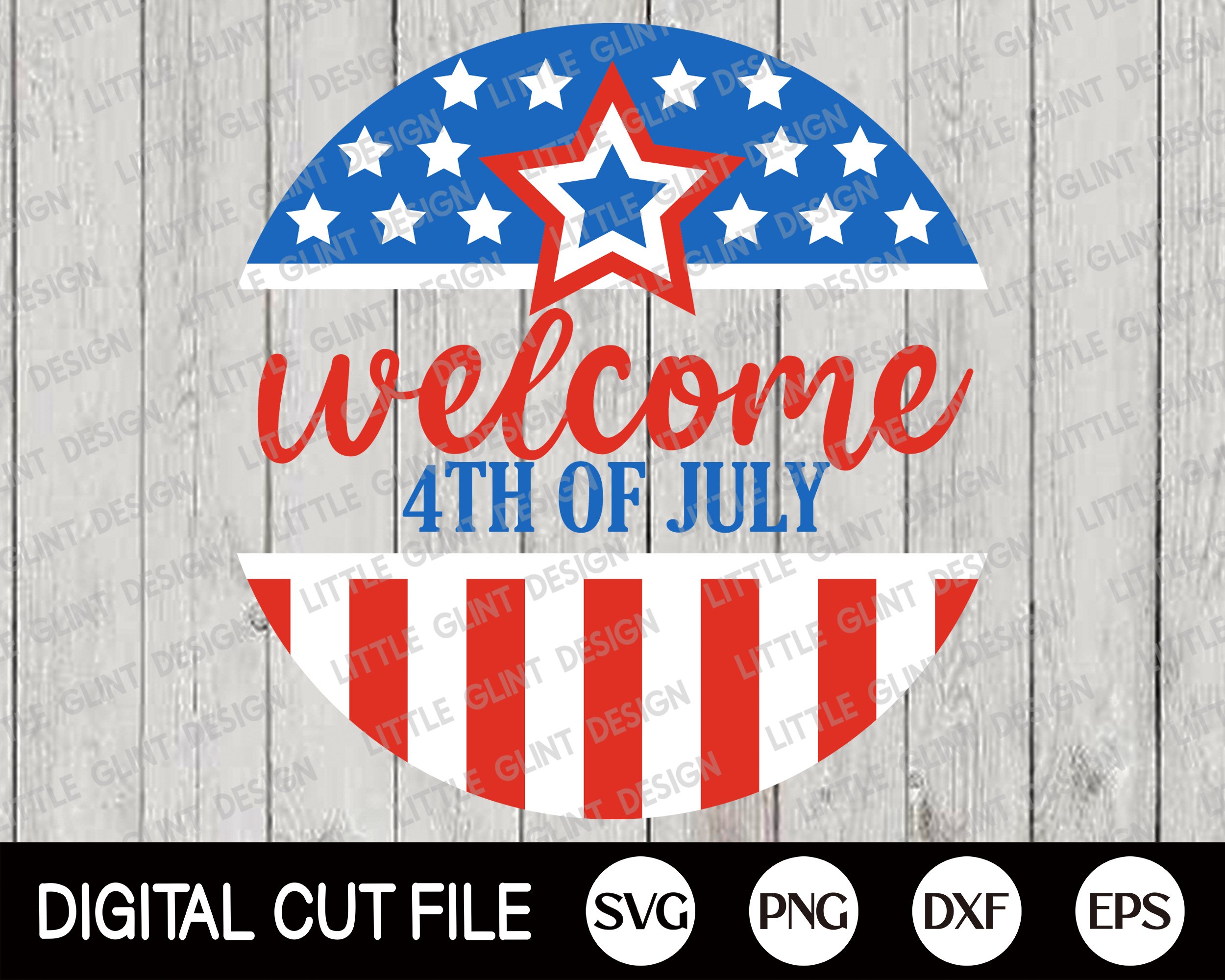 4th of July Svg, Independence day, Patriotic Round Sign