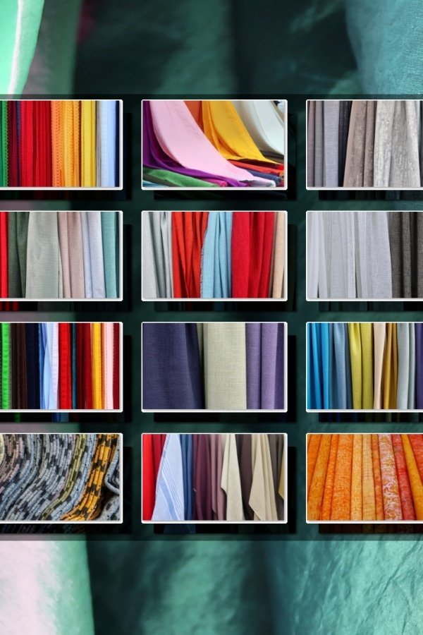 20x Folded and hanging cloth samples backgrounds