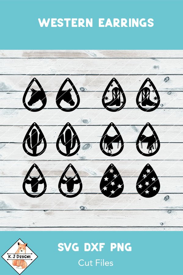 Western Earring SVG Templates
