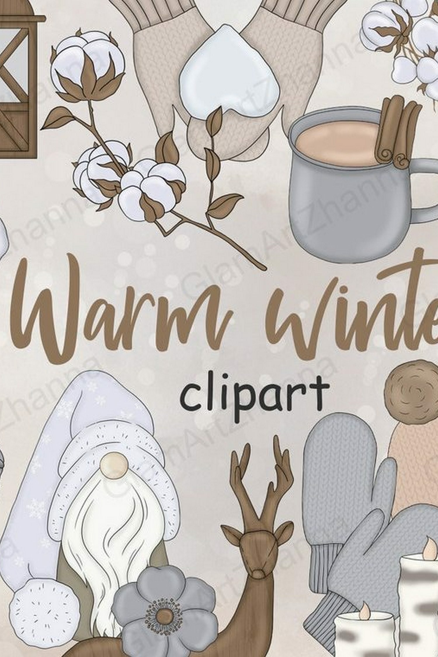 Warm Winter Clipart | Holiday Planner Stickers