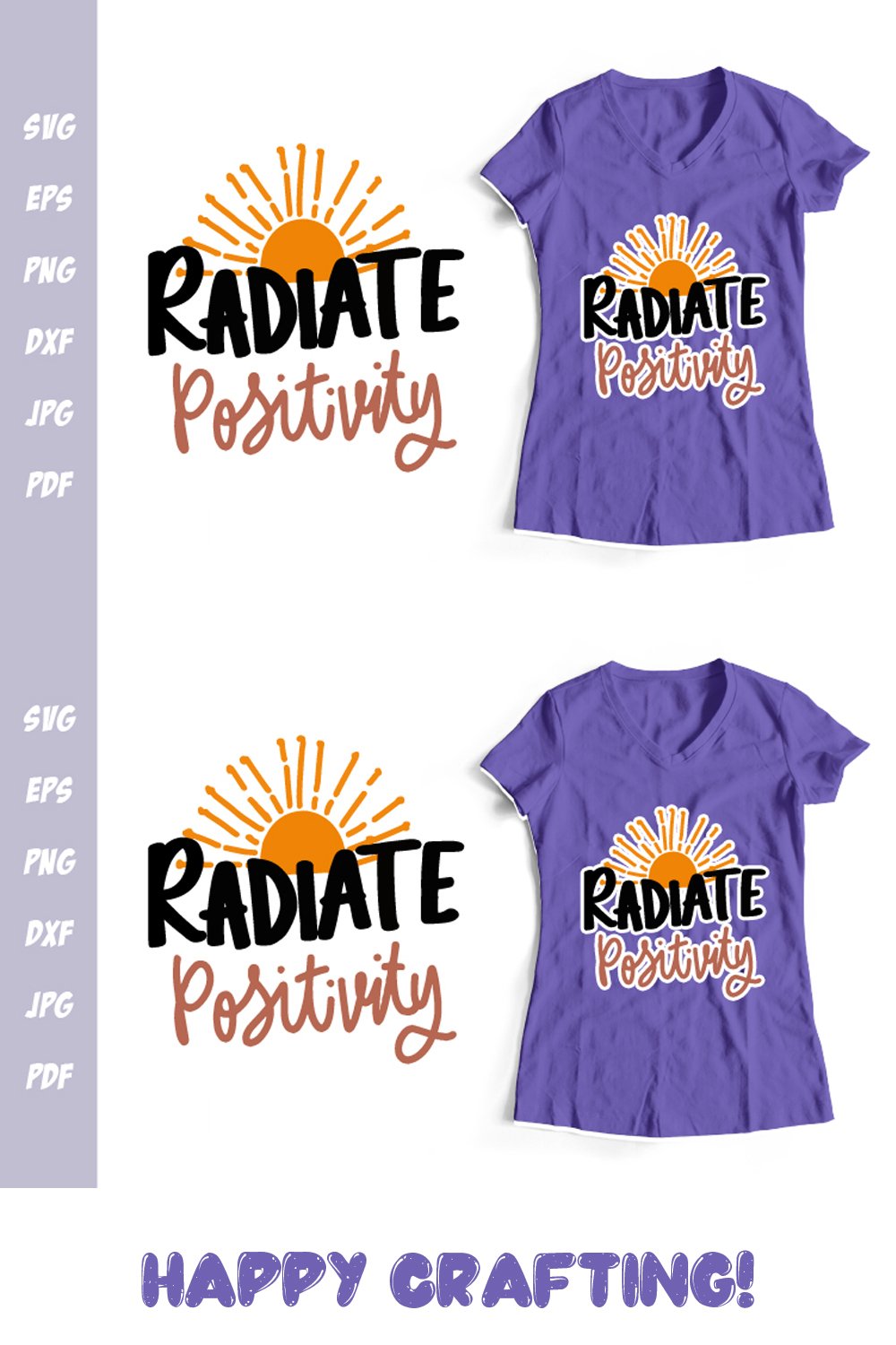 Radiate Positivity Svg / Quote Cut File