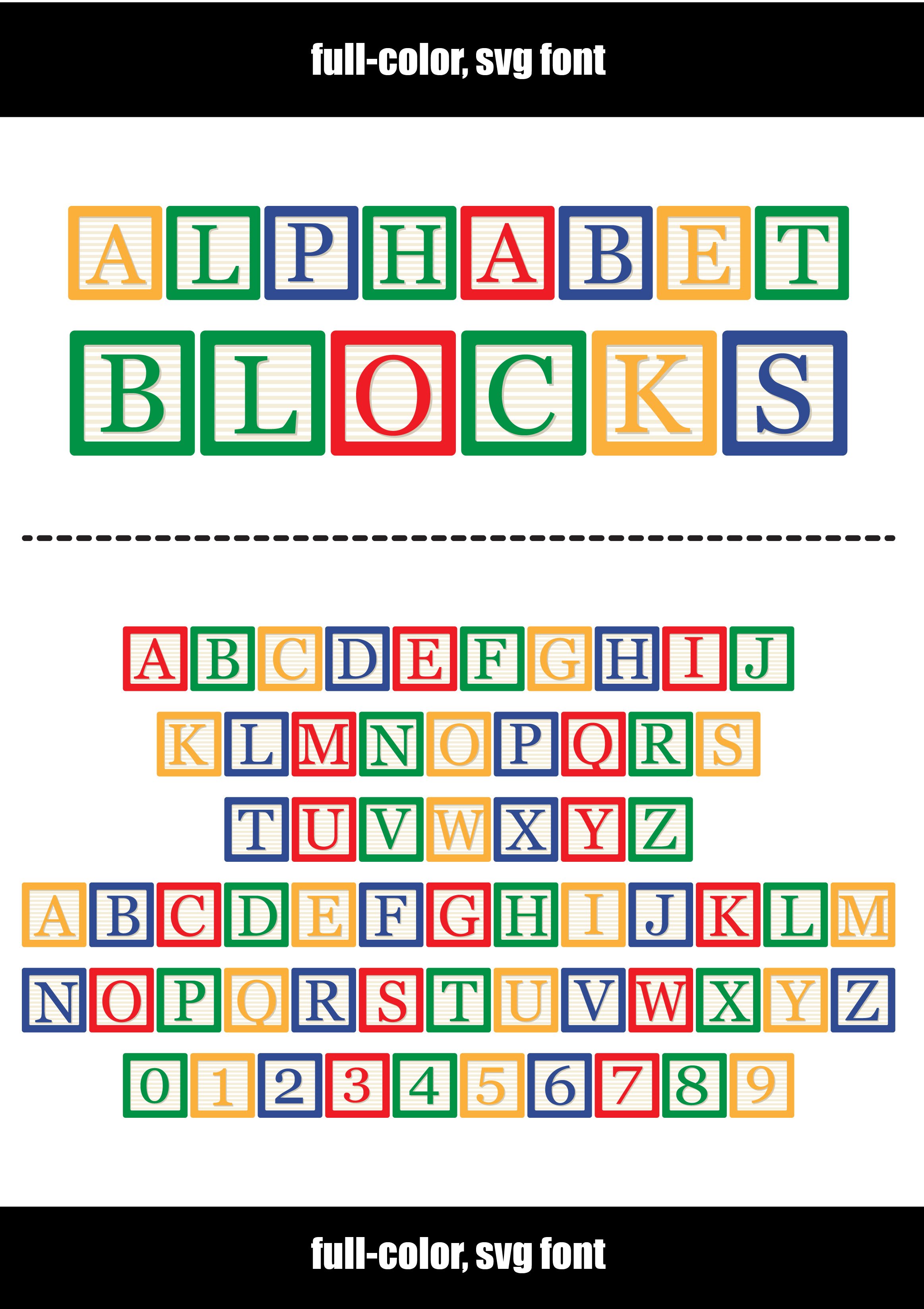 Full Color SVG Font for teachers and school