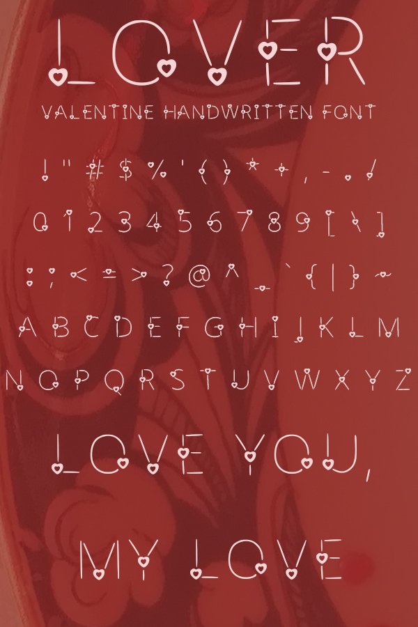 Lover handwritten valentines font