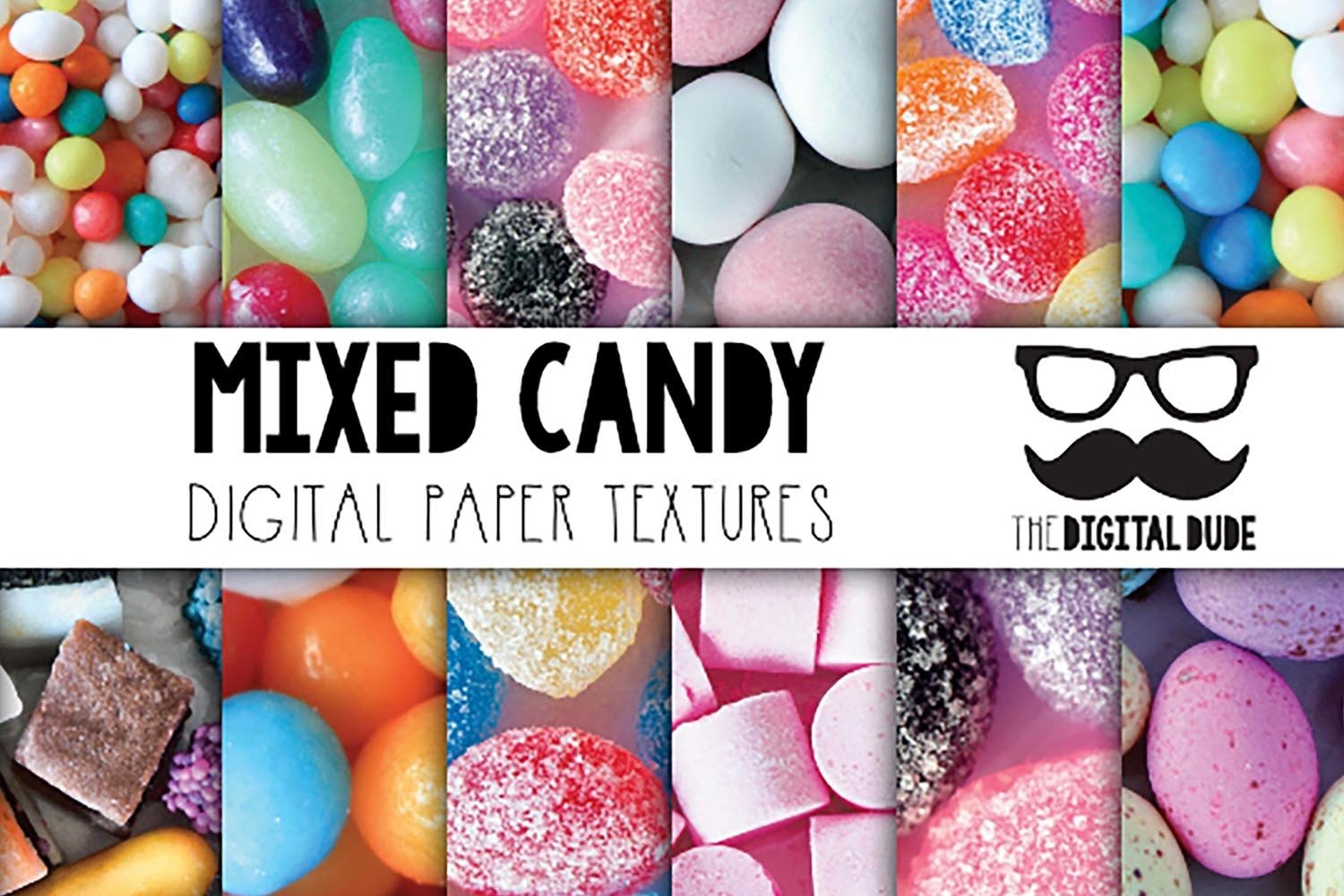 Mixed Candy - Digital Papers - Set of 12 Images