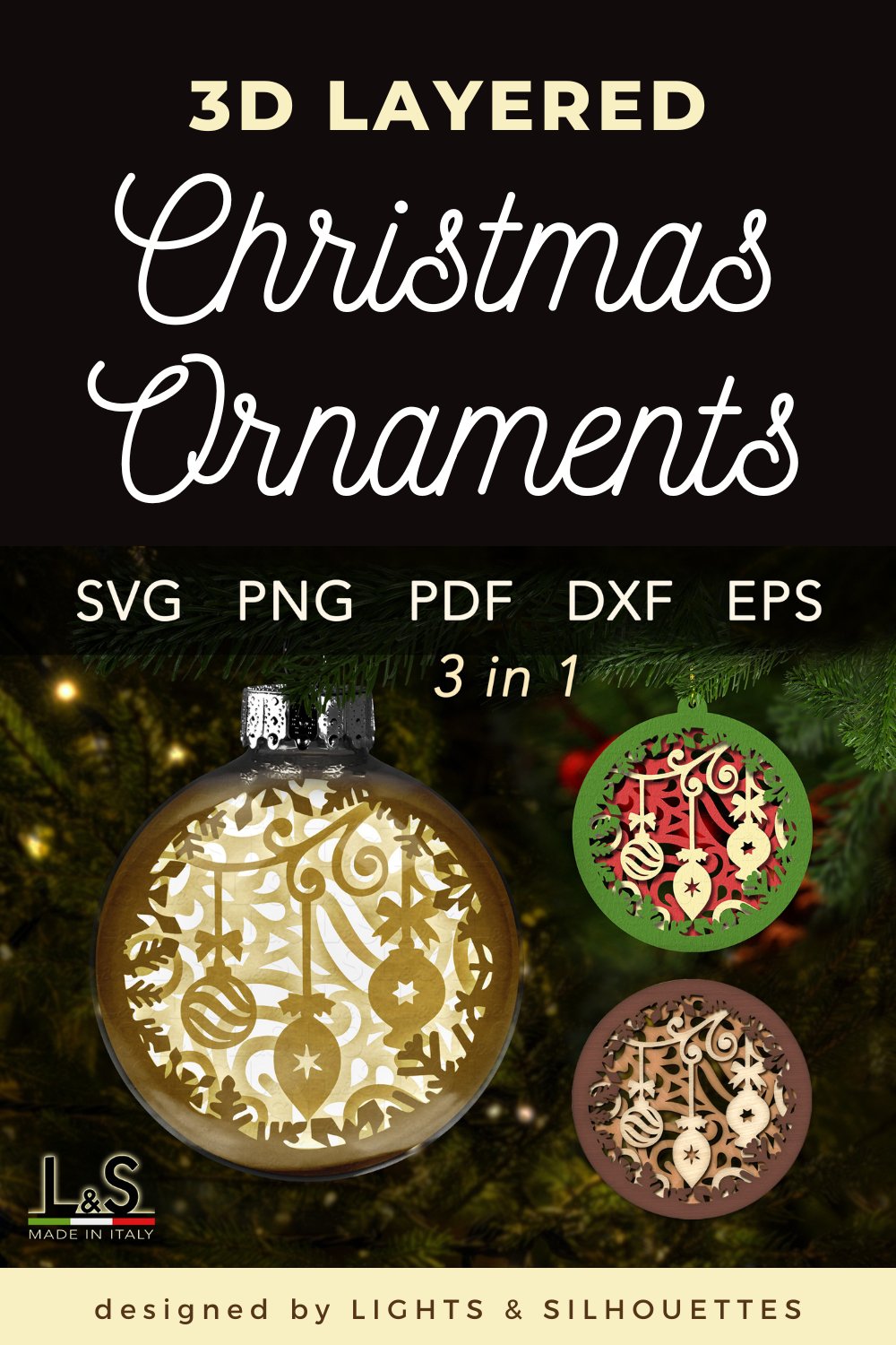 3D Christmas Ball Ornament | Layered Christmas Ornament File
