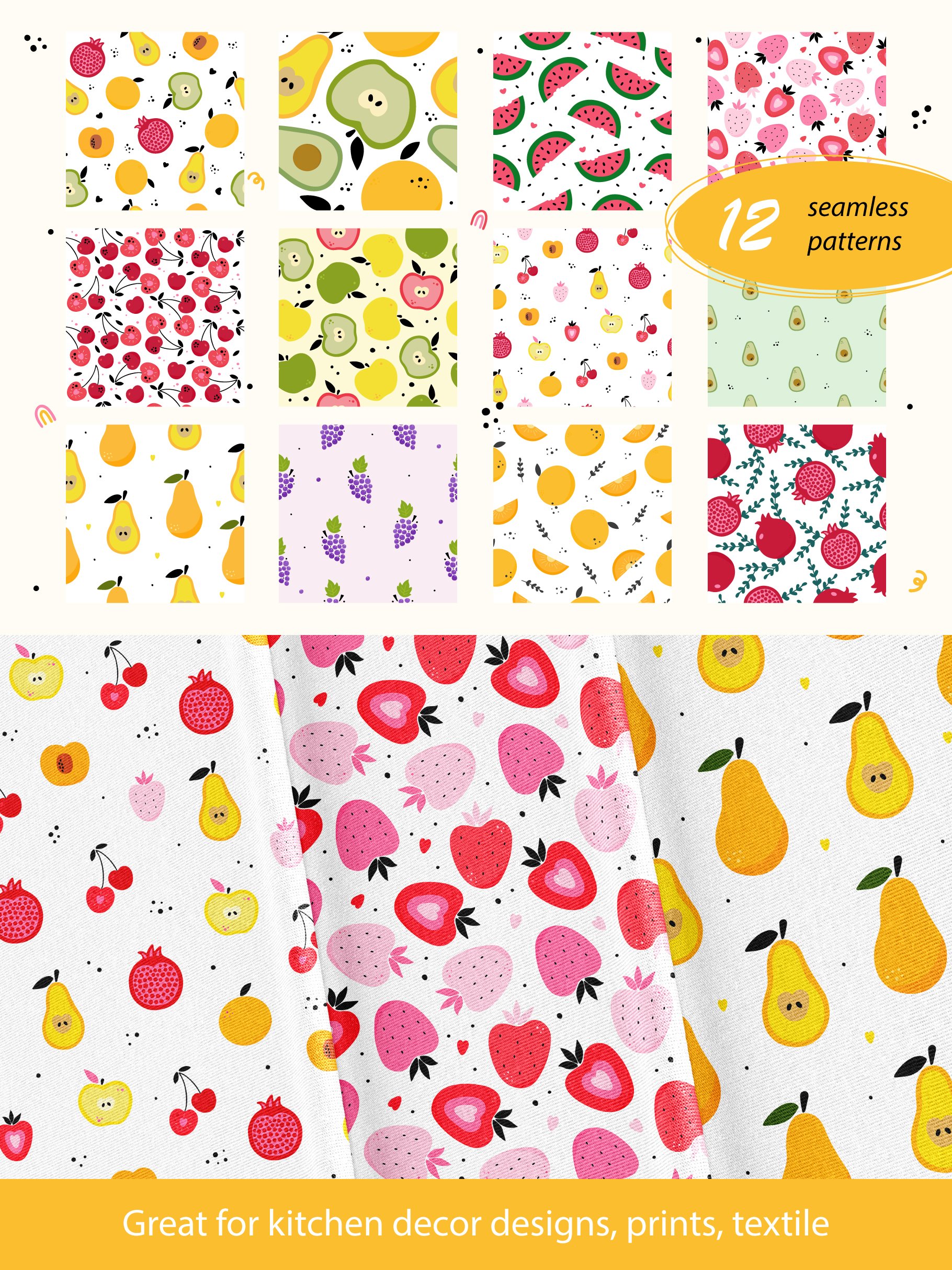 Fruit patterns collection
