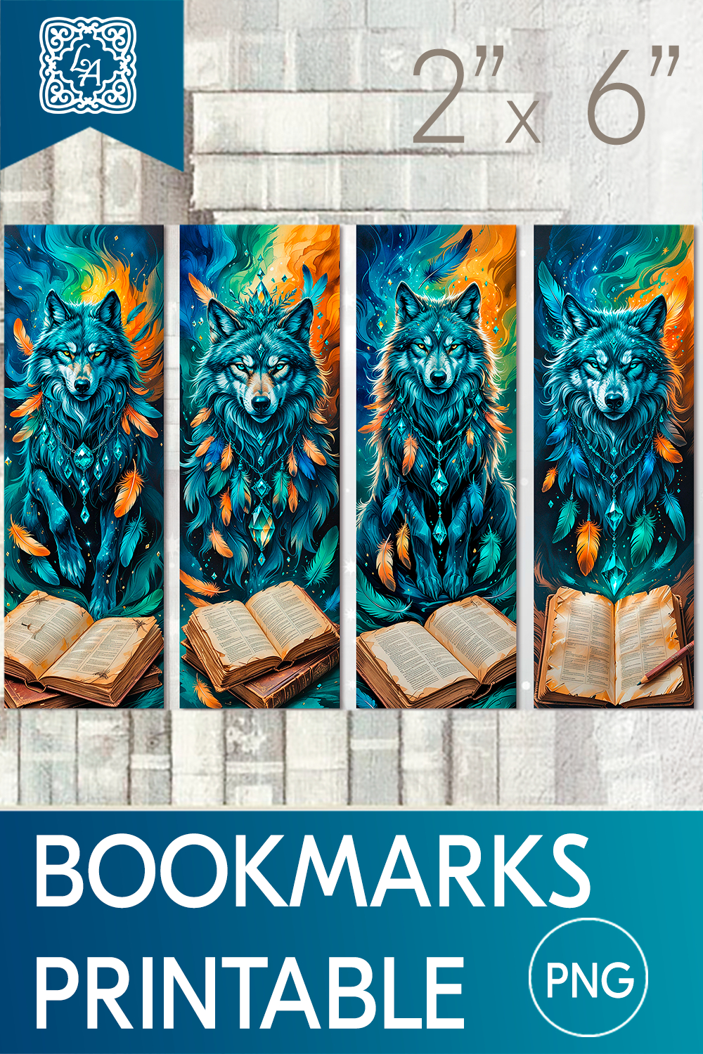 wolf Printable Bookmark