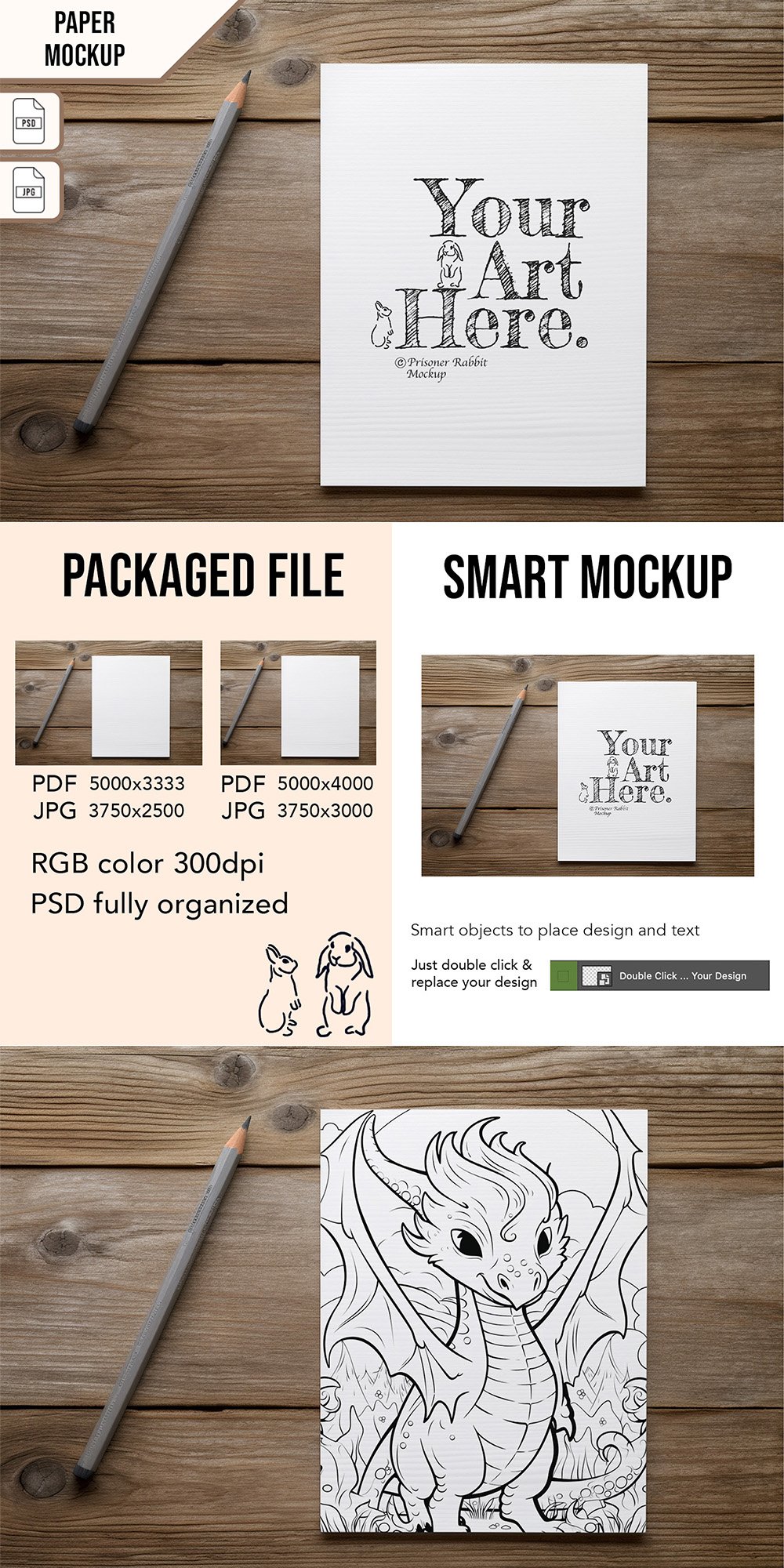 Sketch Pad Drawing Smart Mockup PSD & JPG Template (2776844)