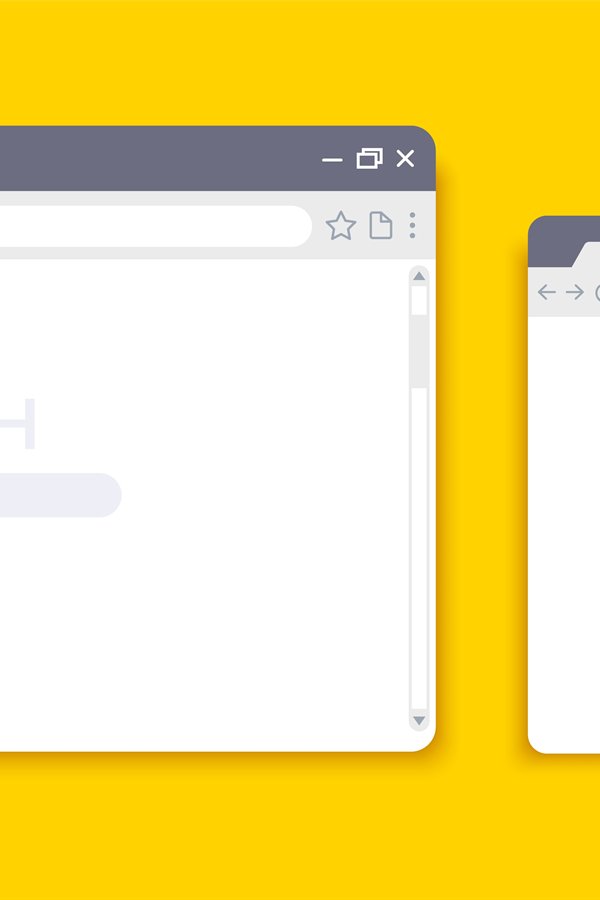 Browser mockups. Website interface for different devices, em