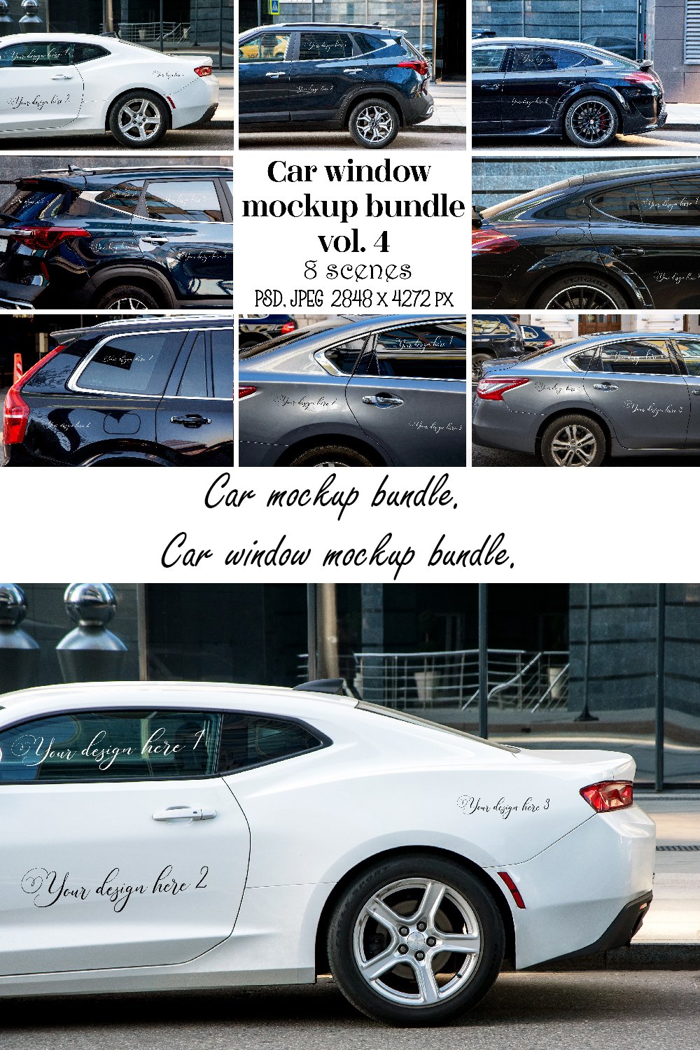 Car mockup bundle 2. Car window mockup bundle 2.