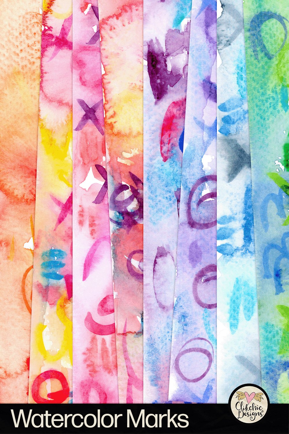 Watercolor Marks Background Textures