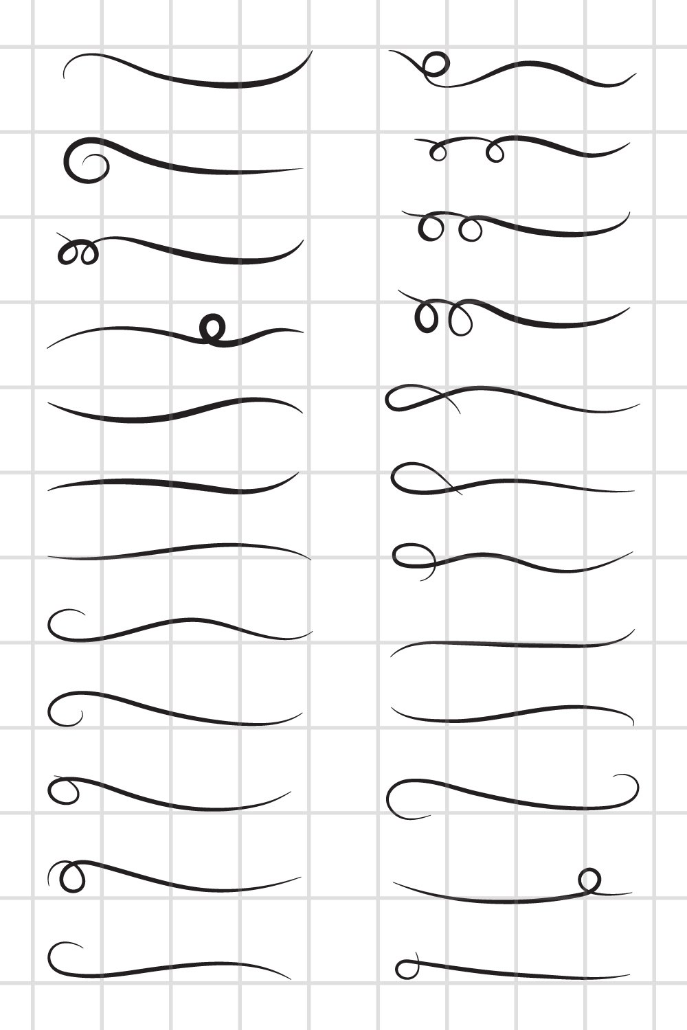 Underline Lettering Lines SVG, Swirl Cut File, Flourish sign