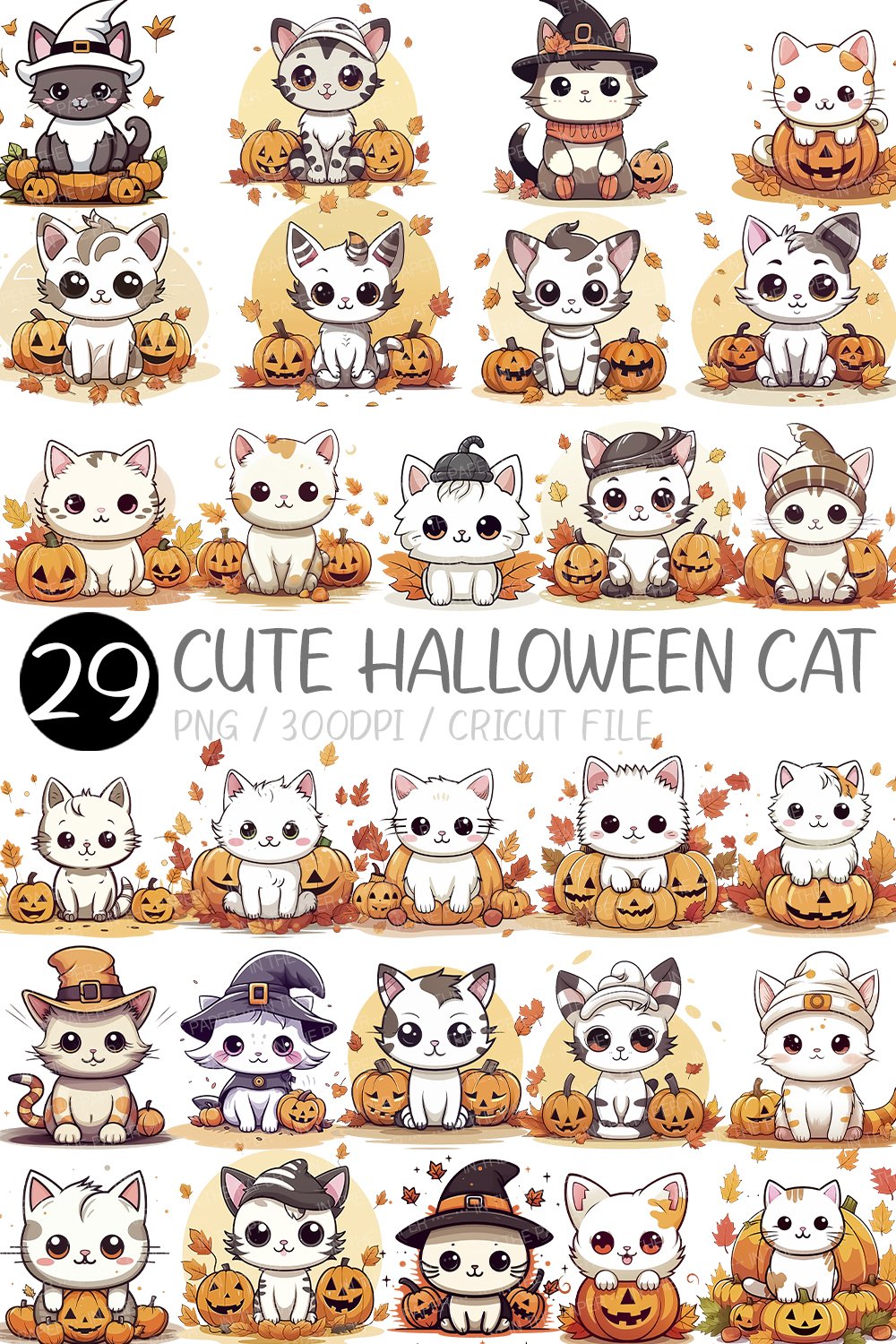 Cute Halloween Cat Clip art (2706301)