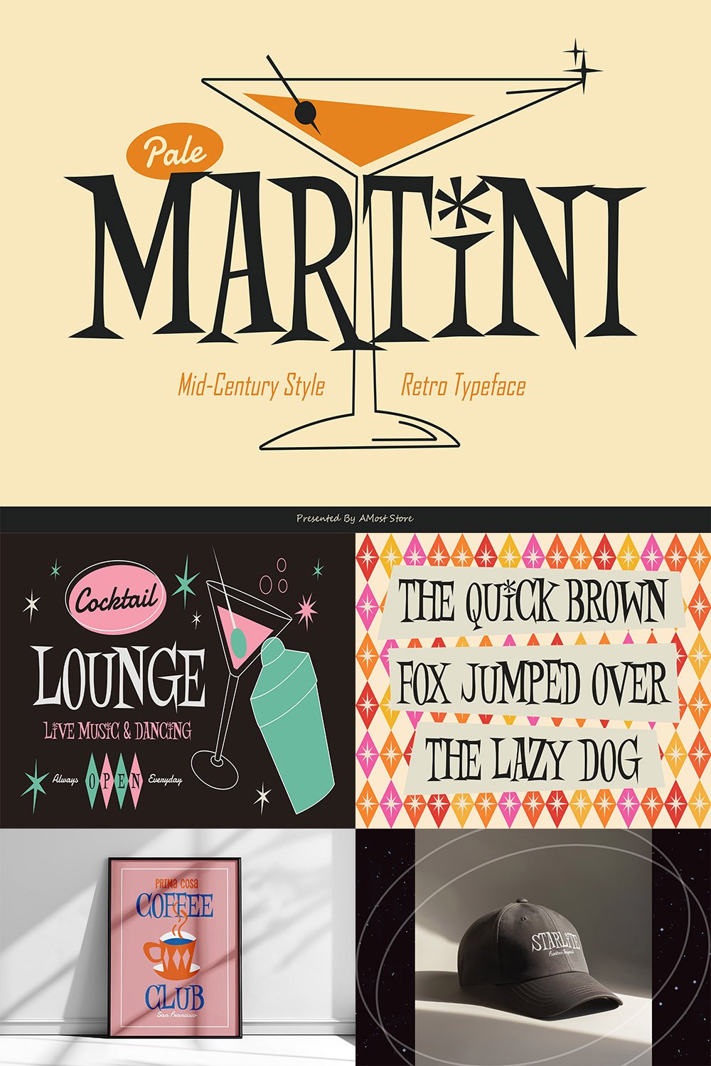 Pale Martini - Mid Century Font