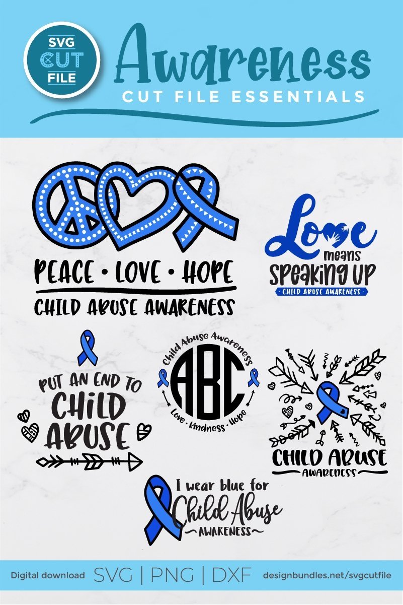 Child Abuse Awareness SVG bundle - a child abuse collection