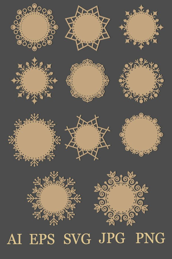 Set, templates, frames, labels, stencils. SVG