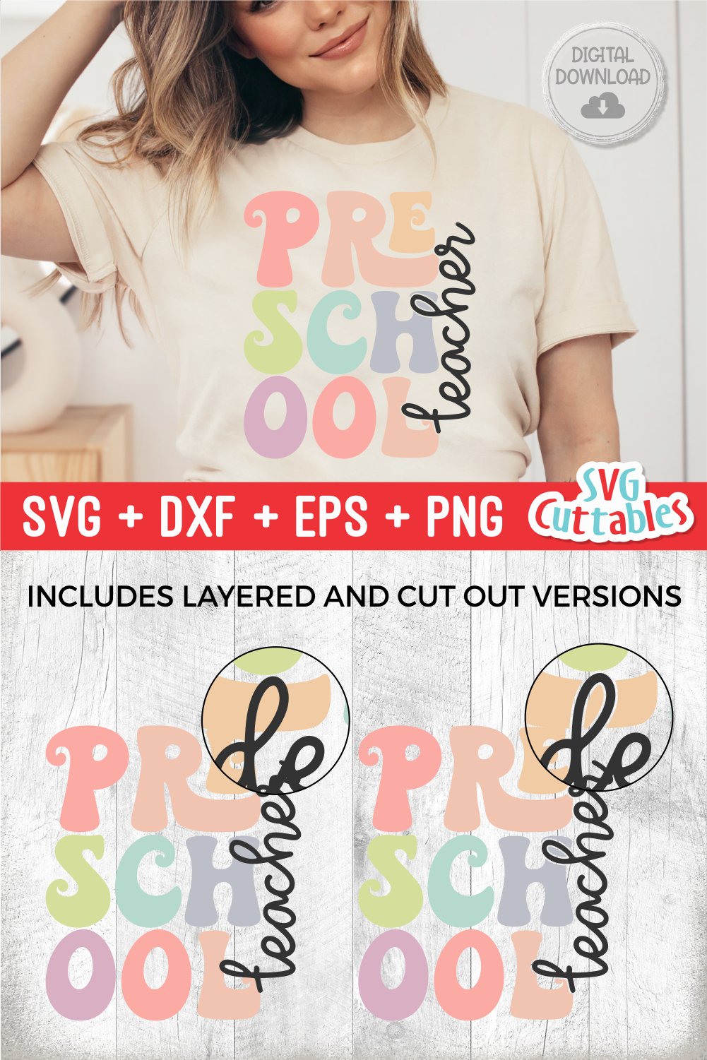 Preschool Teacher svg | Teacher Cut File