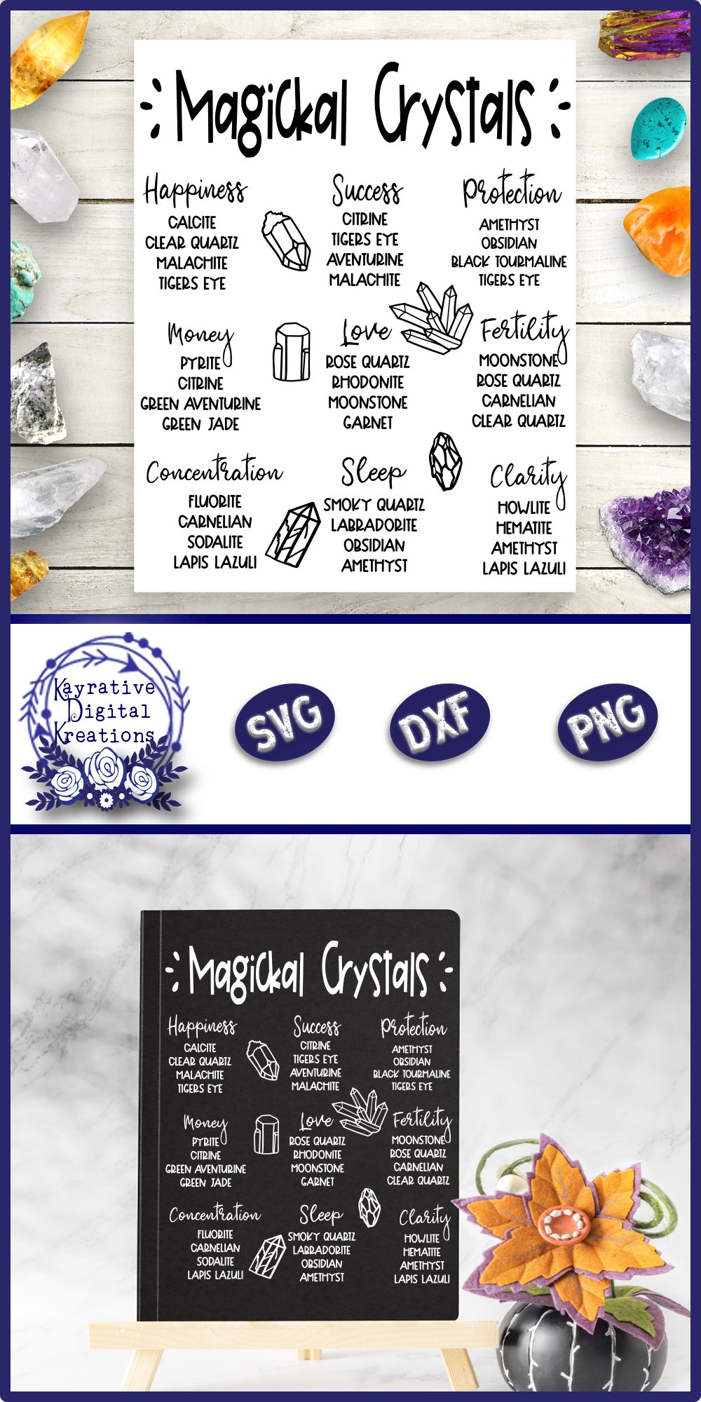 Magical Crystals Sign - Crystal Meaning SVG