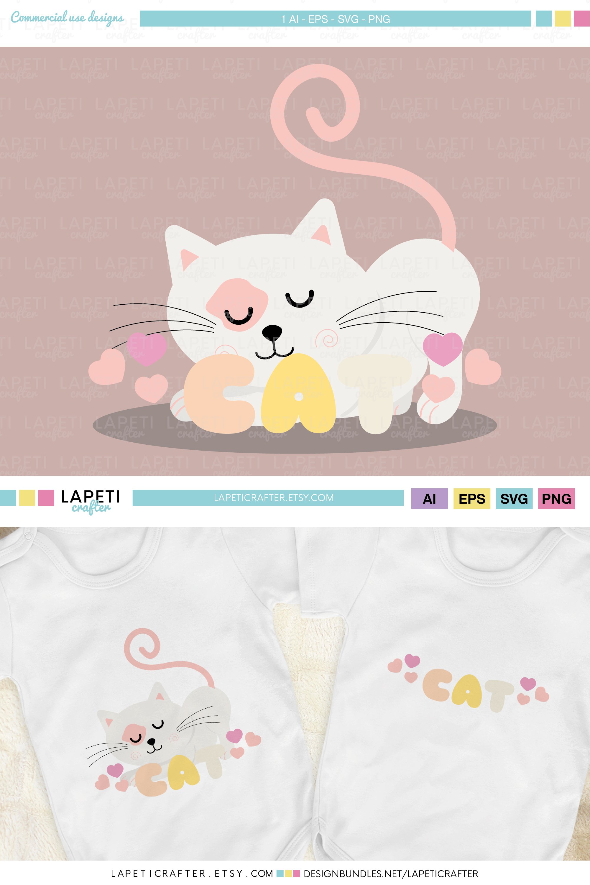 Cat Vector Illustration | Editable File | AI - EPS- SVG -PNG
