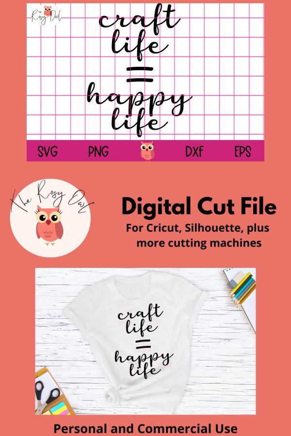 Craft Life Equals Happy Life SVG | Crafter SVG