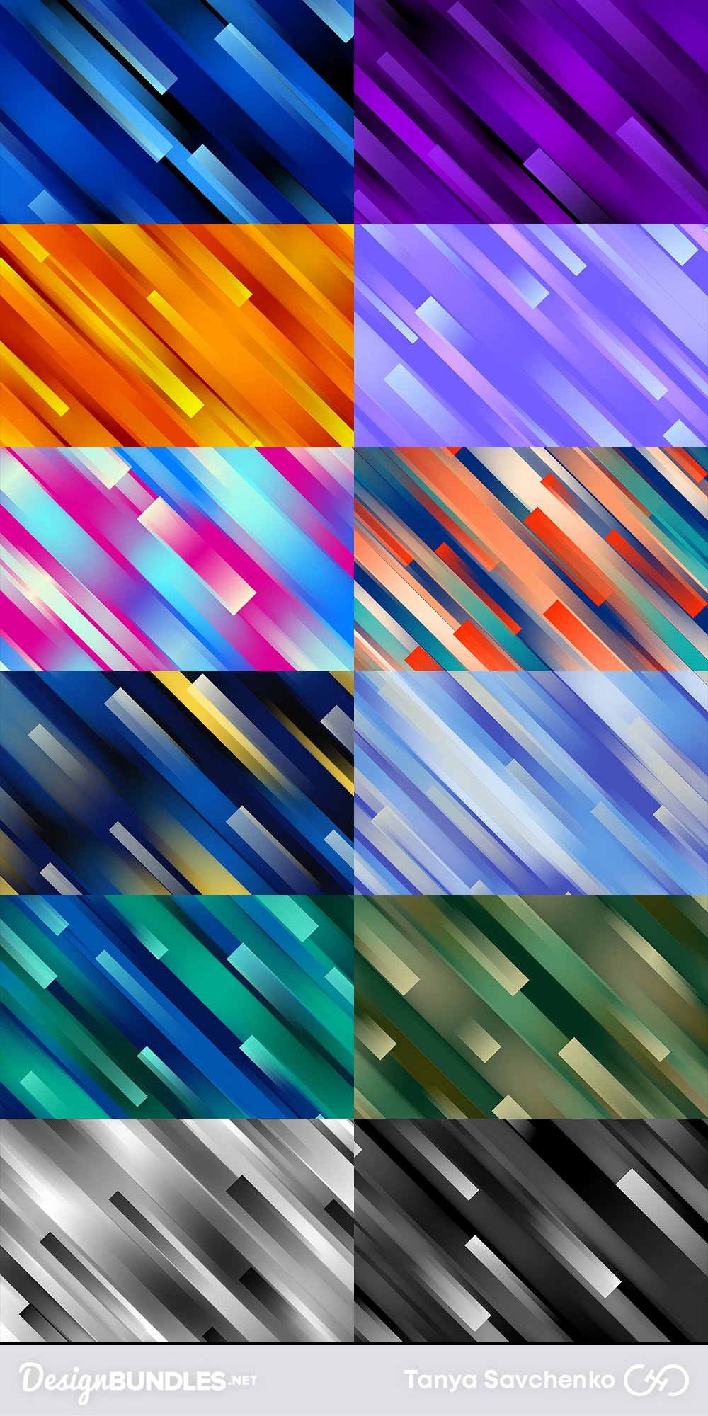 Garish Glitch Pattern - 12 style