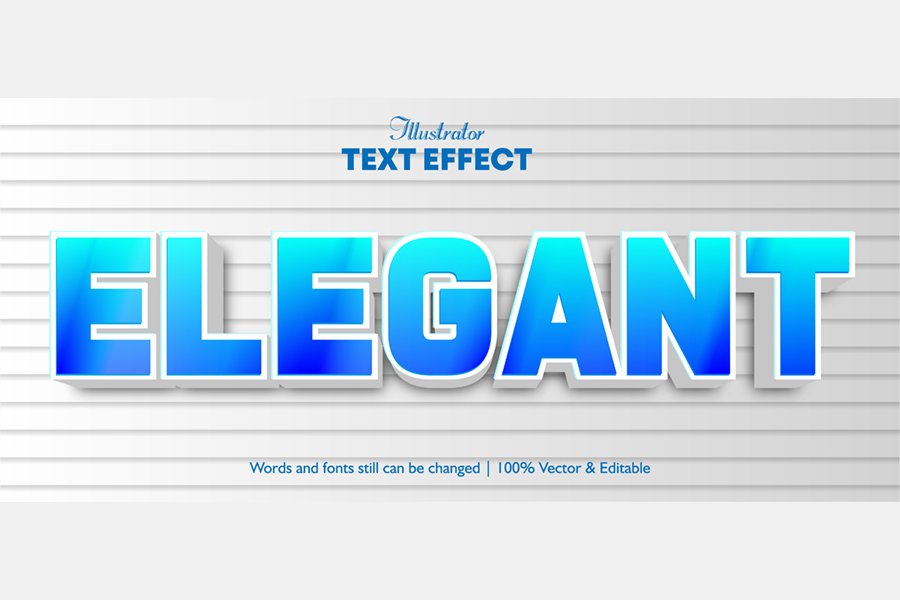 Elegant Editable Illustrator Text Effect