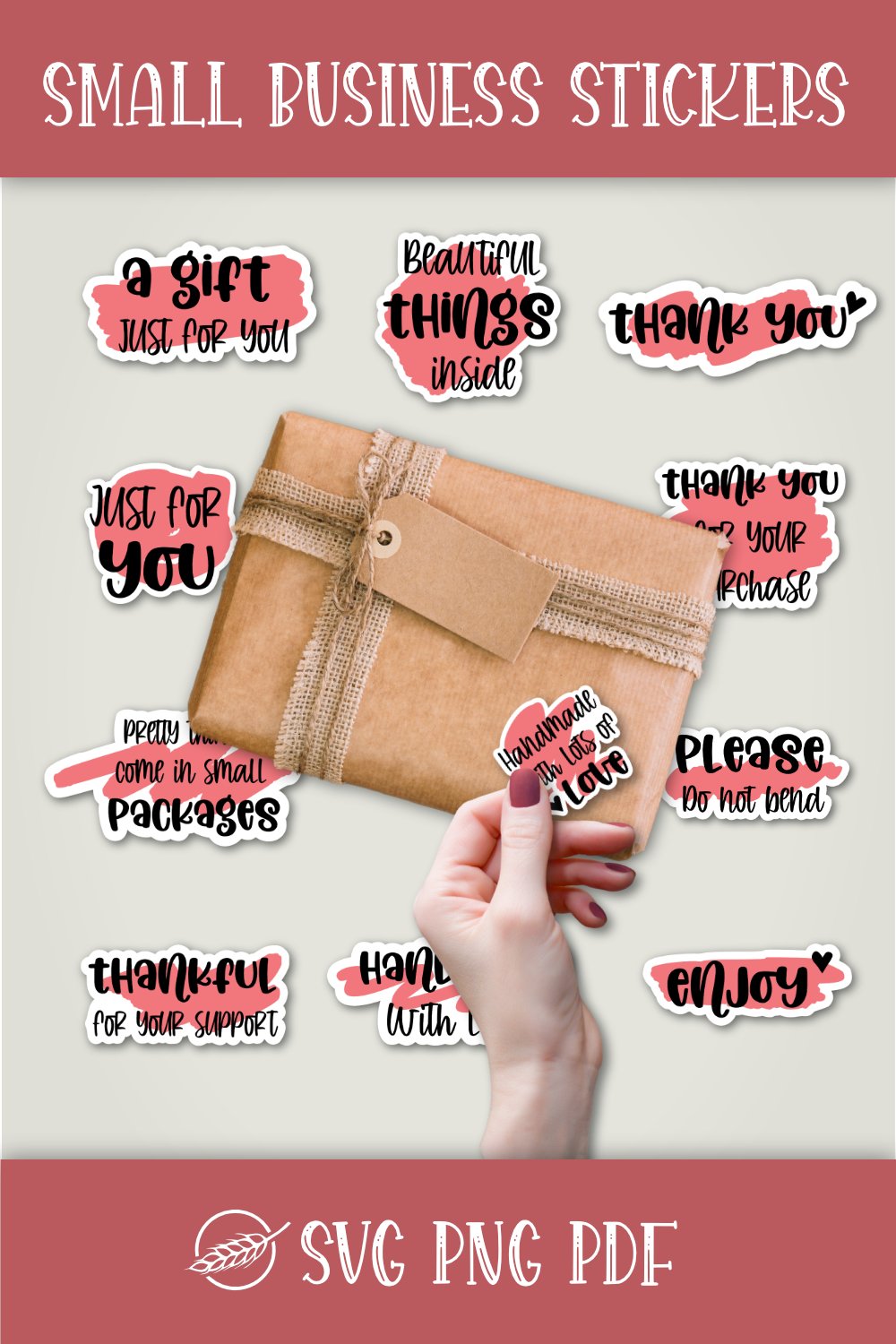 Thank you stickers for business packages