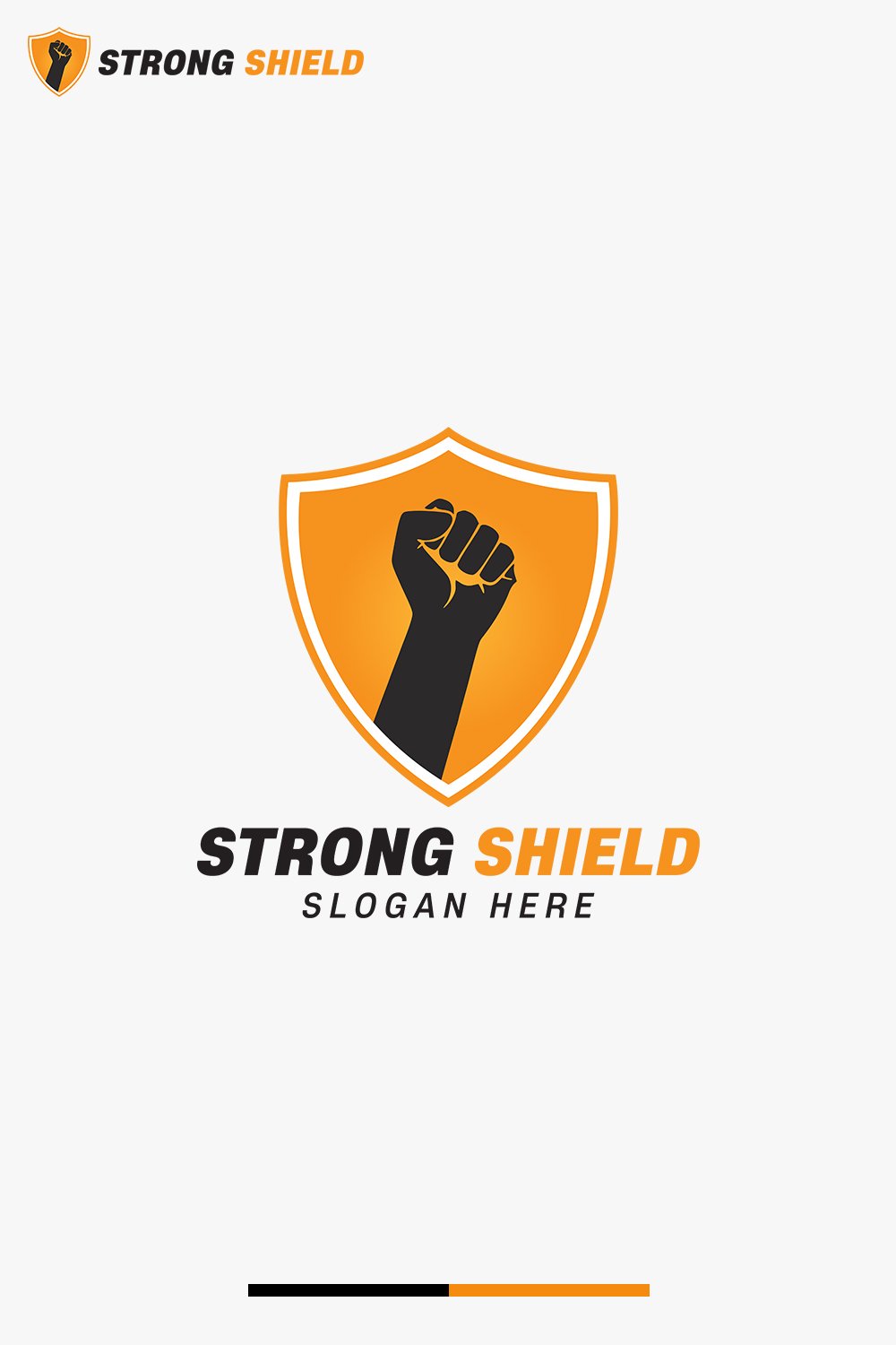 Strong shield logo design concept, shield logo design