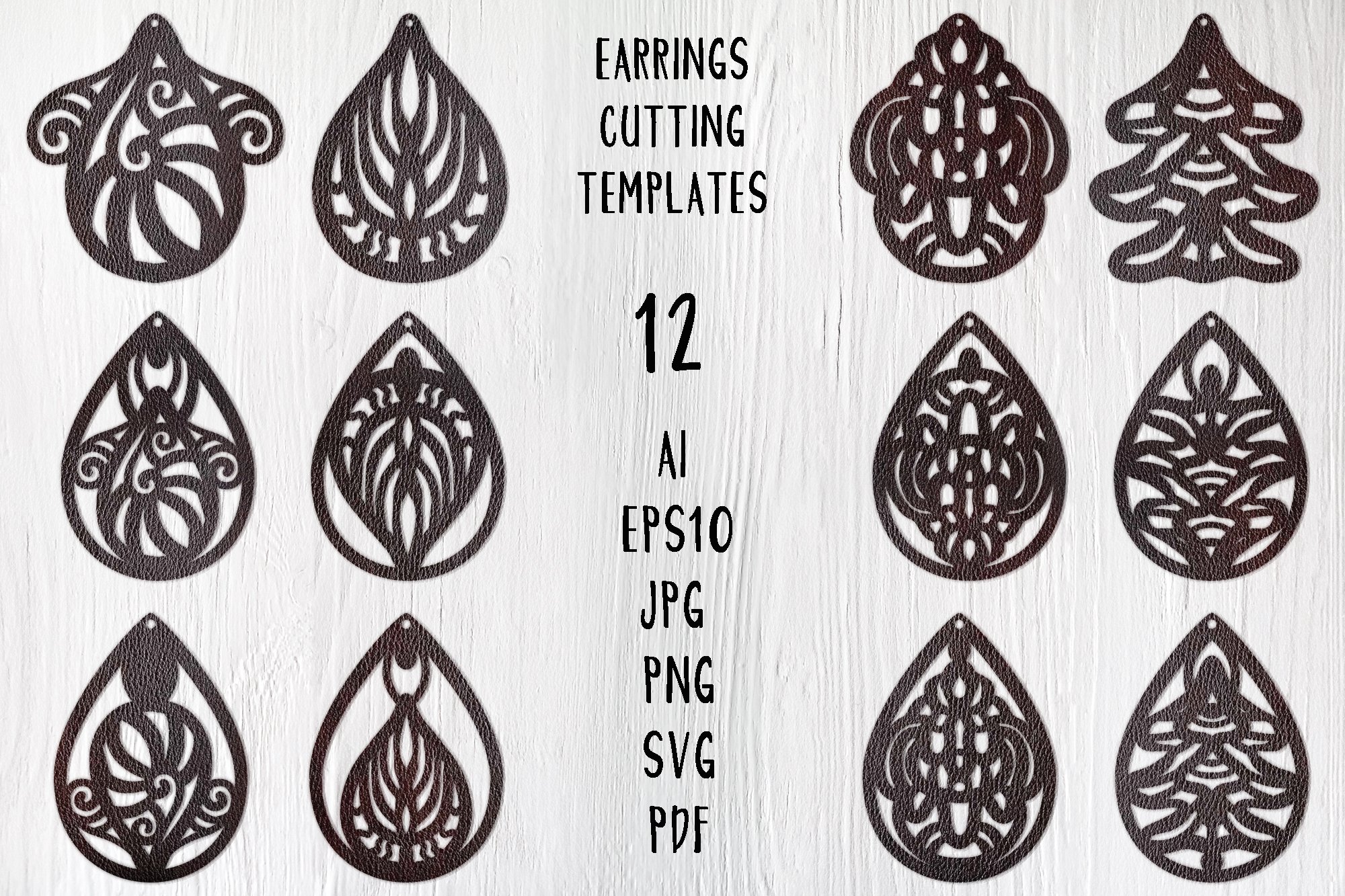 Earrings/CUTTING files templates.Abstraction (1656897)