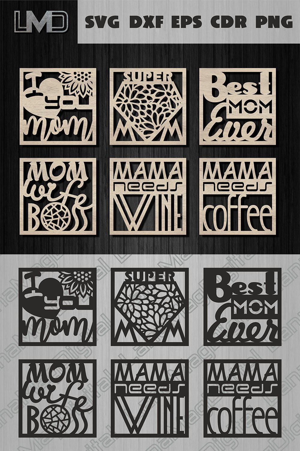 Mothers day Coaster svg Kitchen decor Gift for mom Mom life